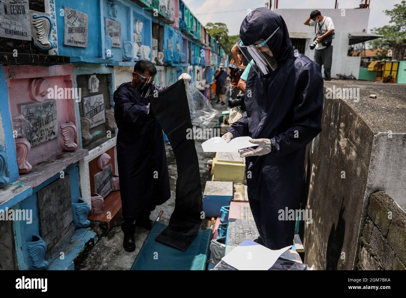 Manila, Philippines. September 17, 2021: September 17, 2021: Funeral ...