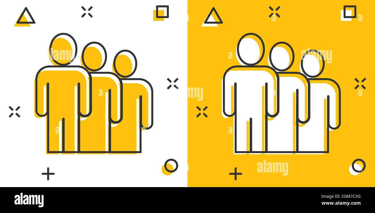 People communication icon in comic style. People cartoon vector ...