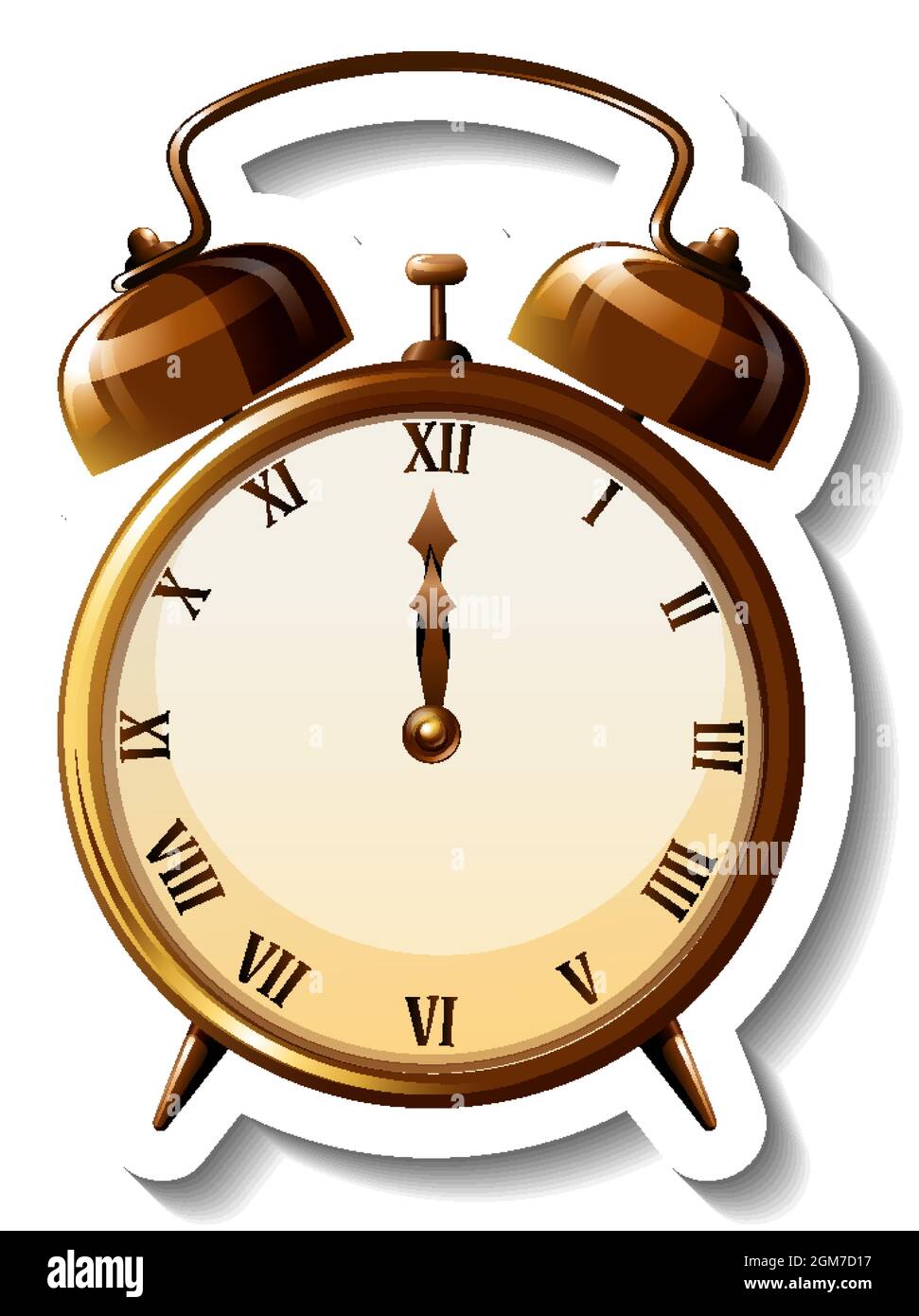 Simple classic clock sticker template illustration Stock Vector Image ...