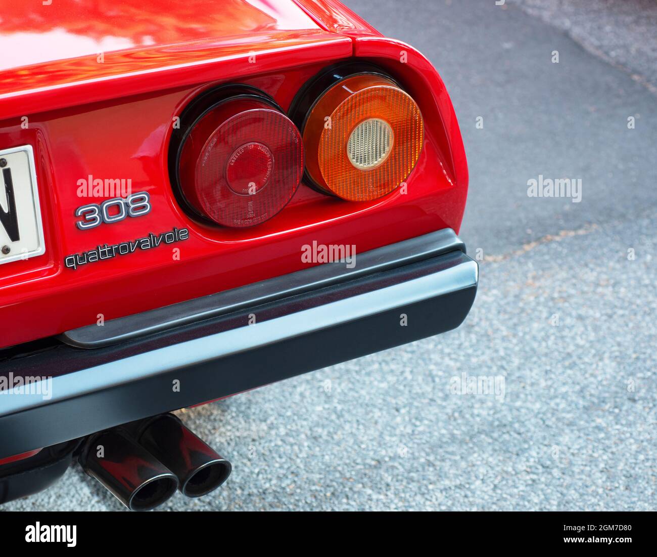 Back View of Red Ferrari 308 GTS Quattrovalvole Stock Photo - Alamy
