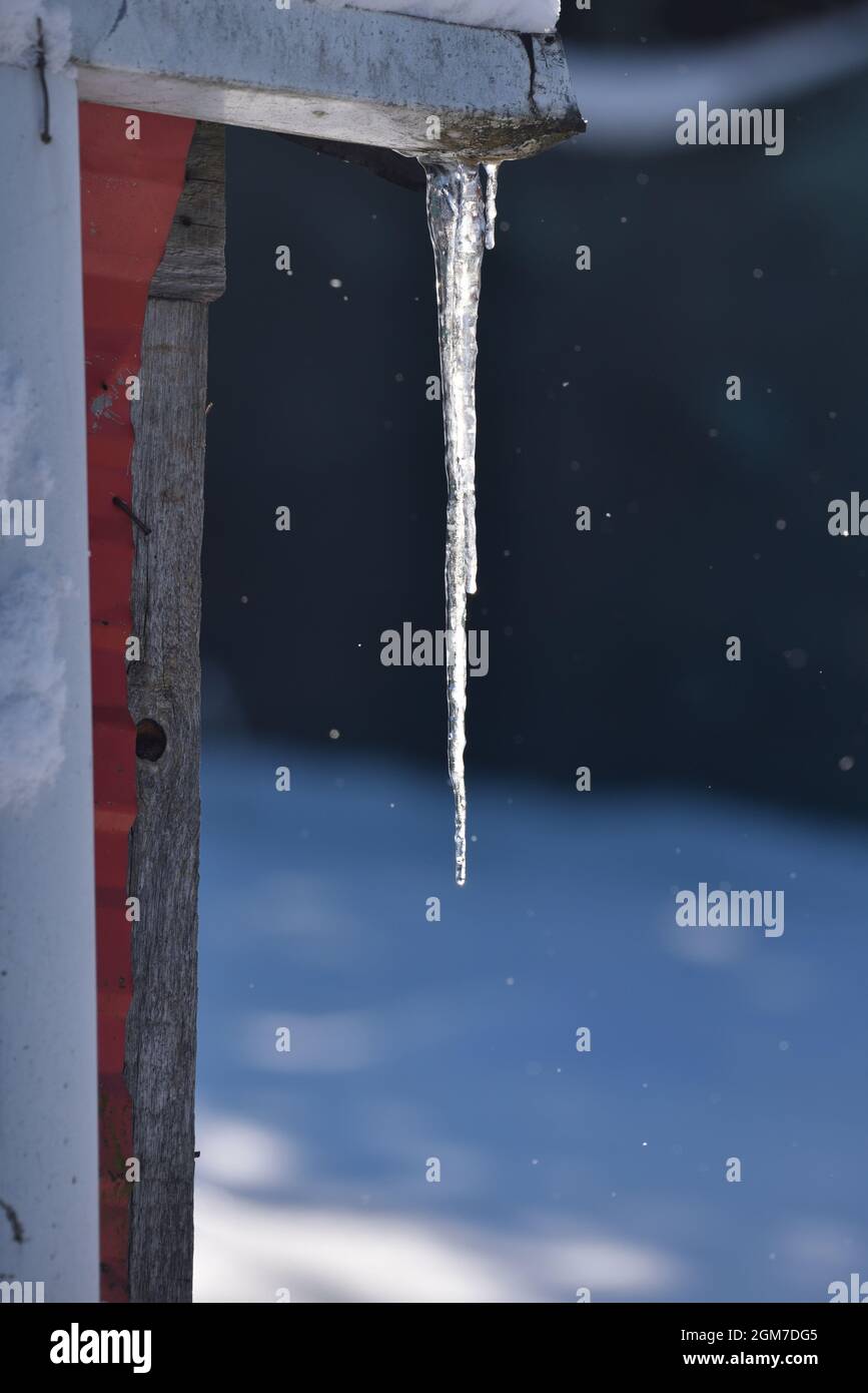 Ice stalactite hanging from hi-res stock photography and images - Alamy