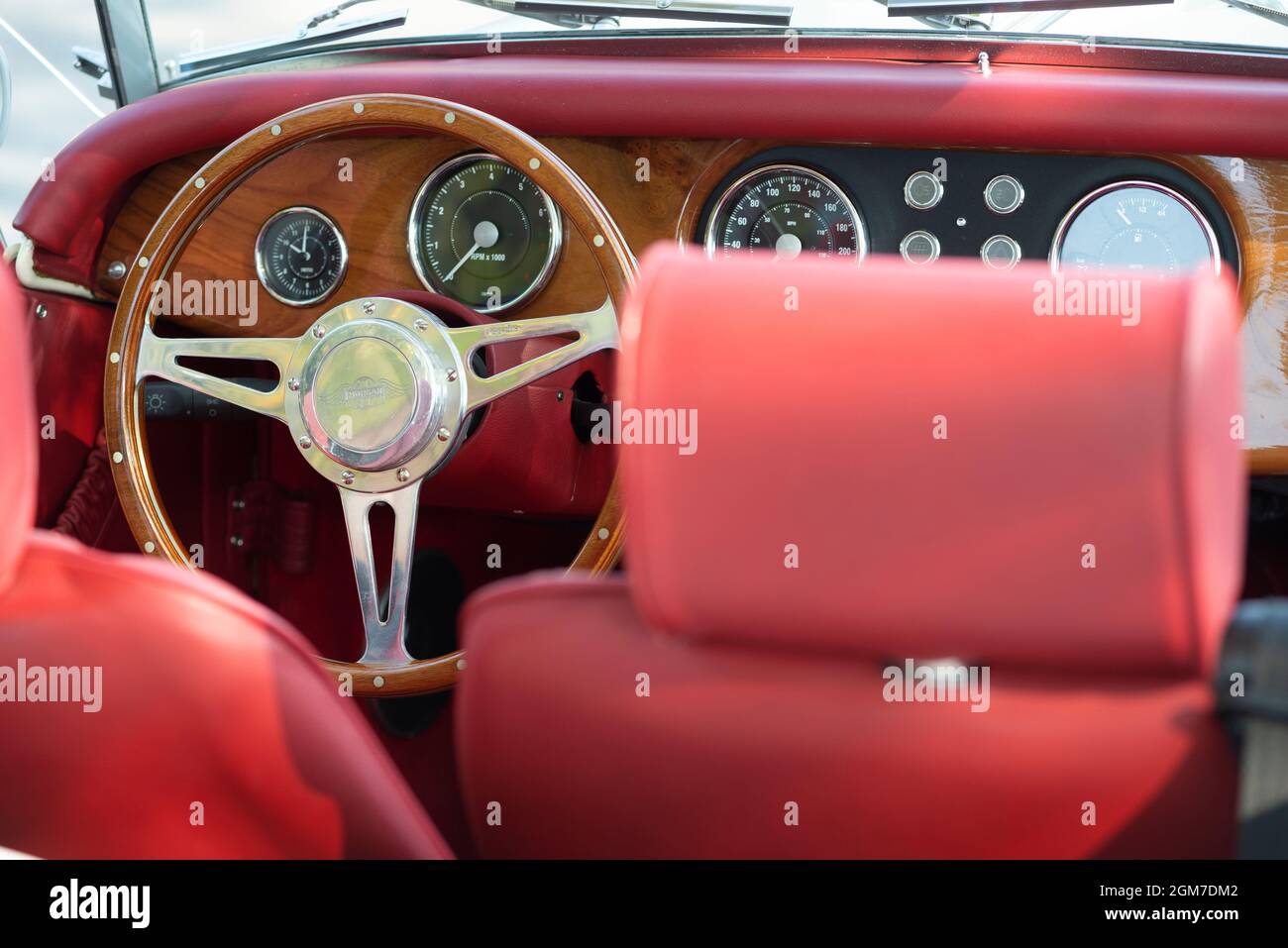 Internal View of Morgan Plus 4 Stock Photo - Alamy