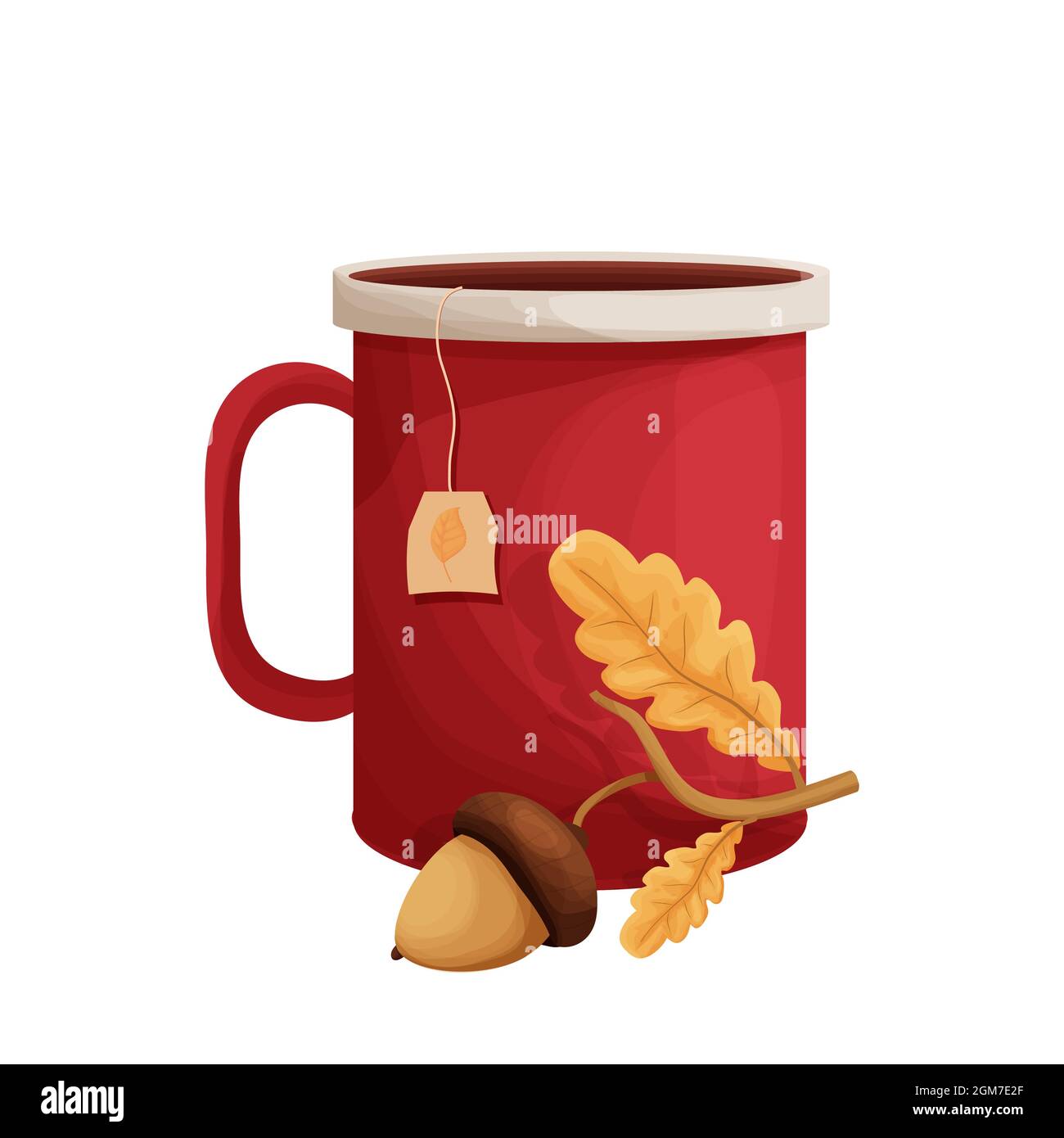 Fall leaves acorn Stock Vector Images - Alamy