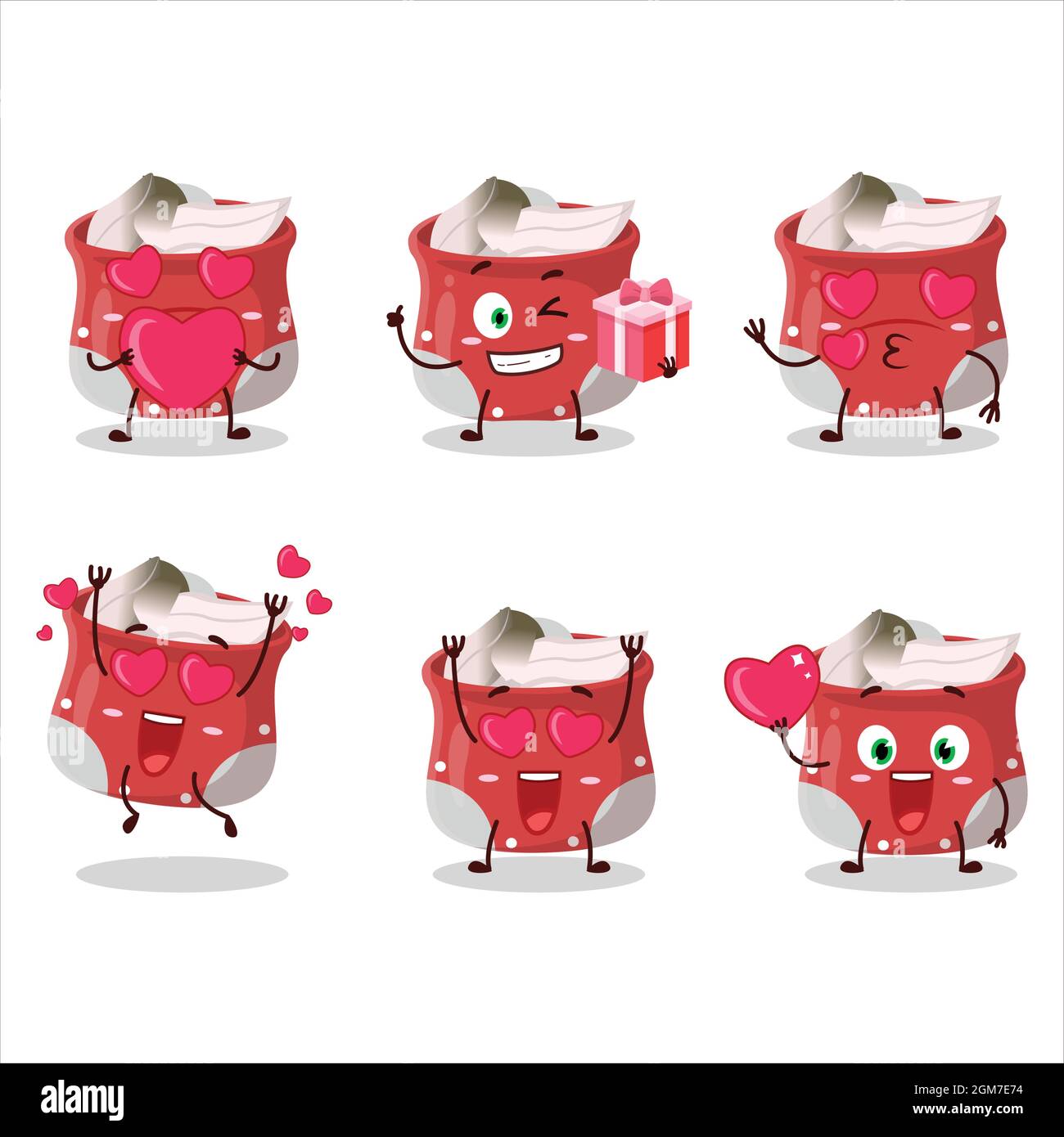 Bay leaf cartoon character with love cute emoticon. Vector illustration ...