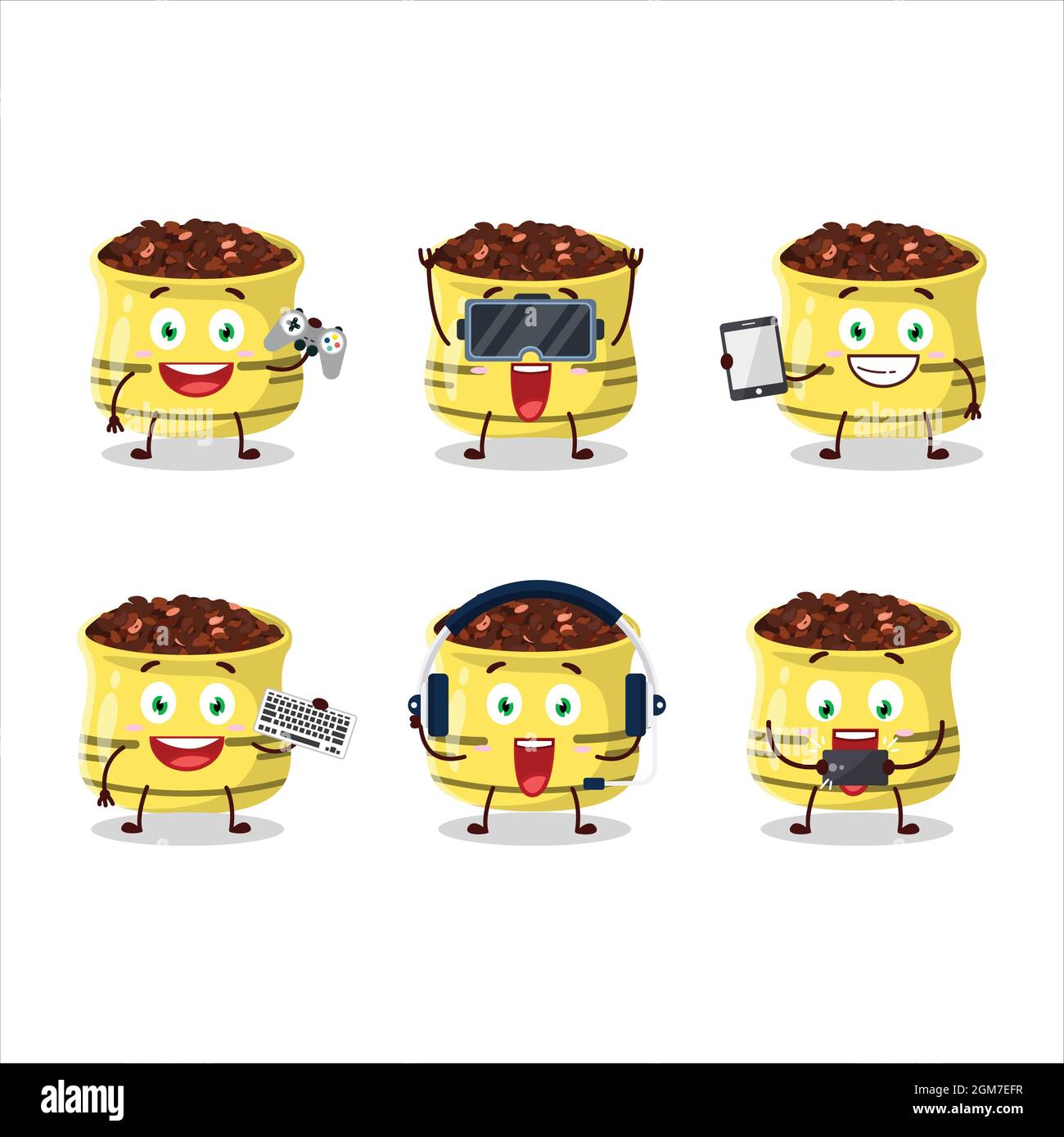 Dried tomato cartoon character are playing games with various cute ...