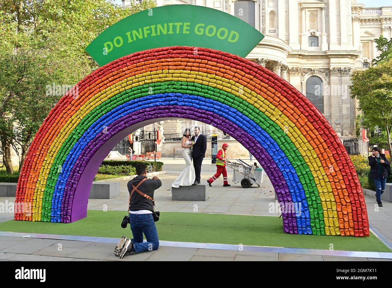 Rainbow Recycle Only Sign