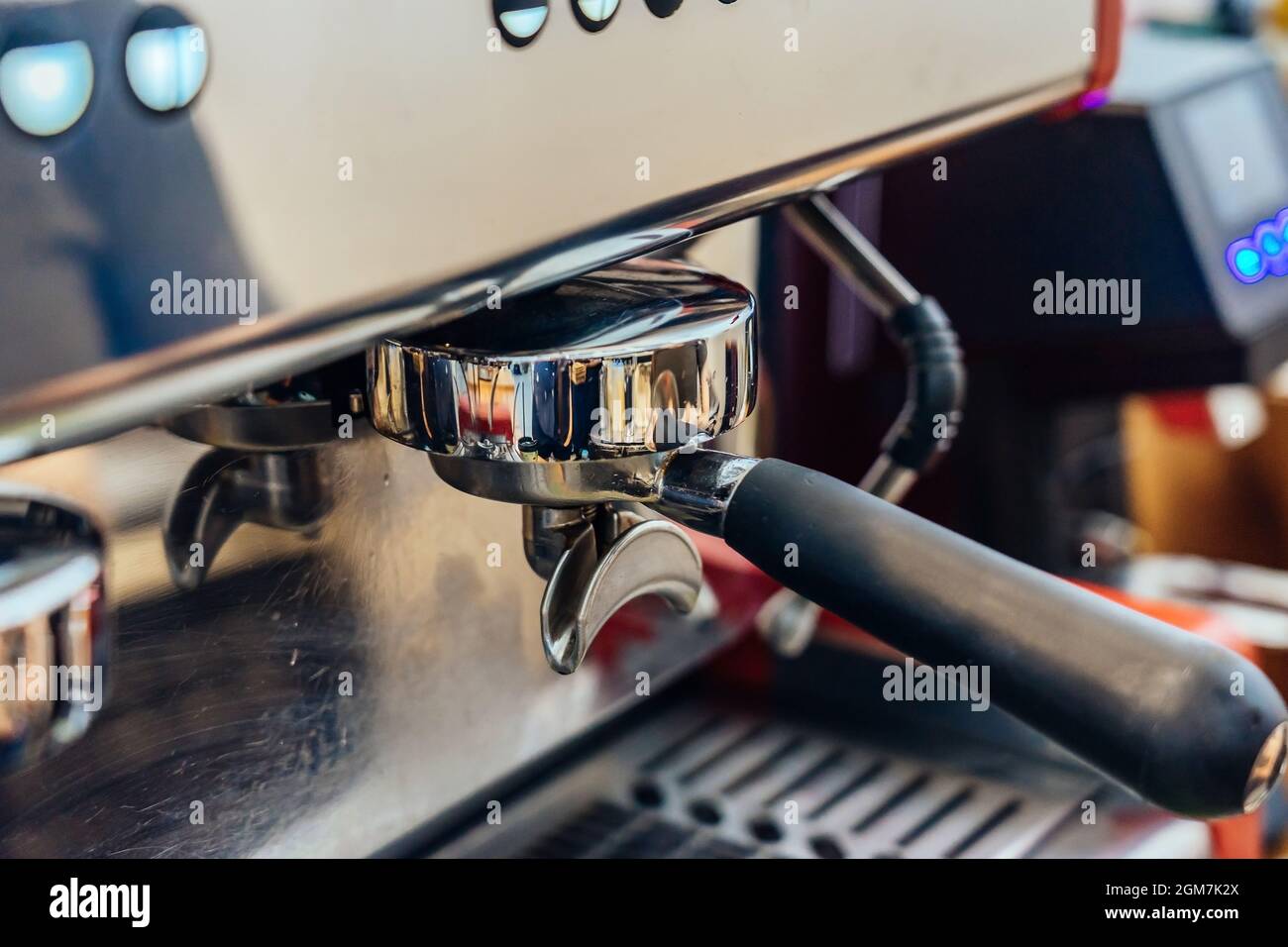 Ground coffee for preparing coffee machine Stock Photo - Alamy