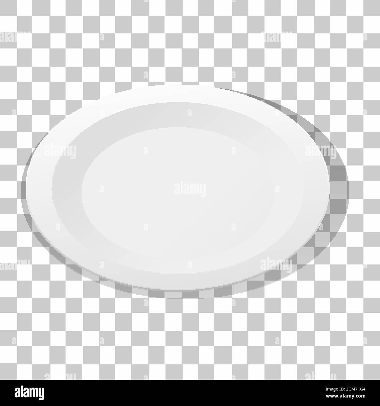 White plain plate on transparent background illustration Stock Vector ...
