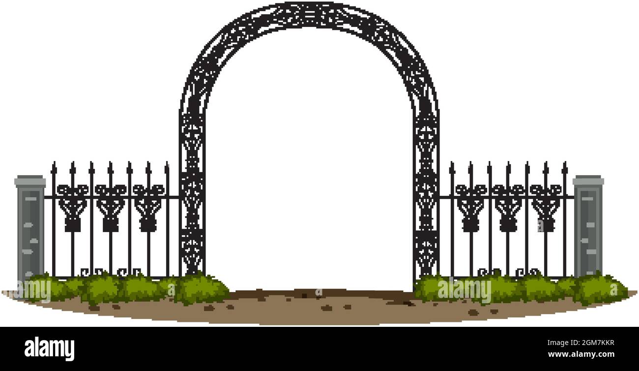 Gothic wrought iron fence gate hi-res stock photography and images - Alamy