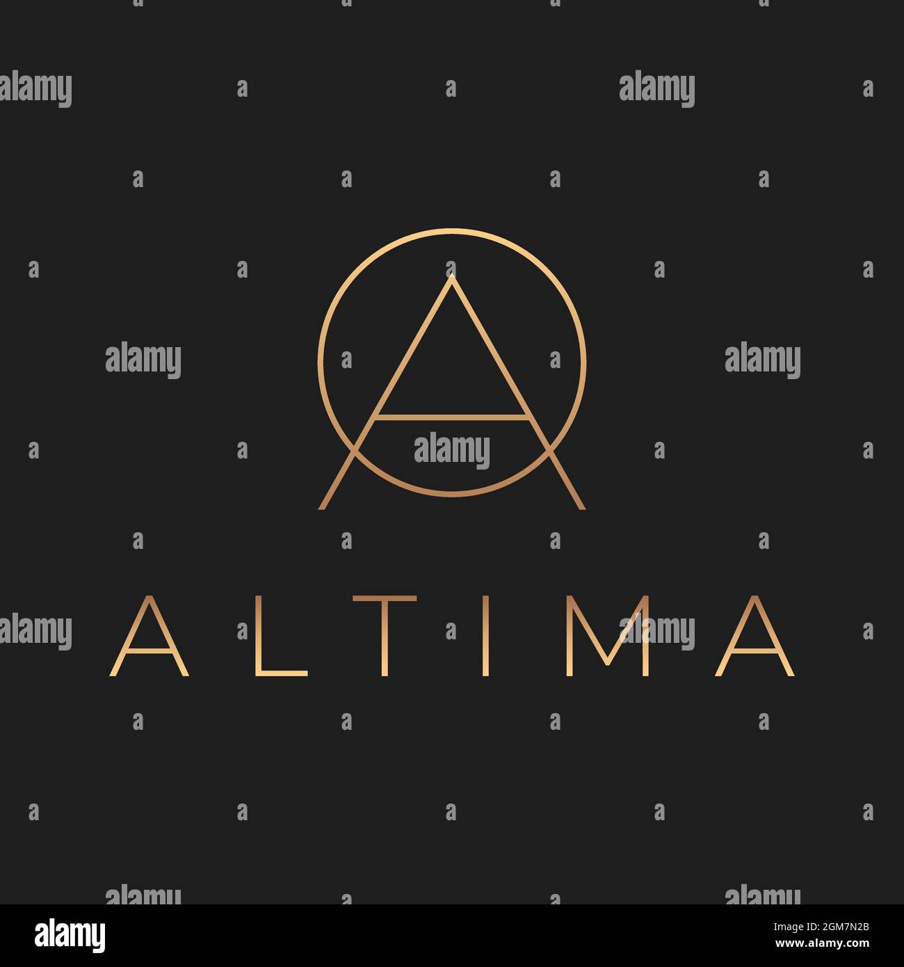 A letter elegant golden logo design. Abstract luxury A initial logo ...