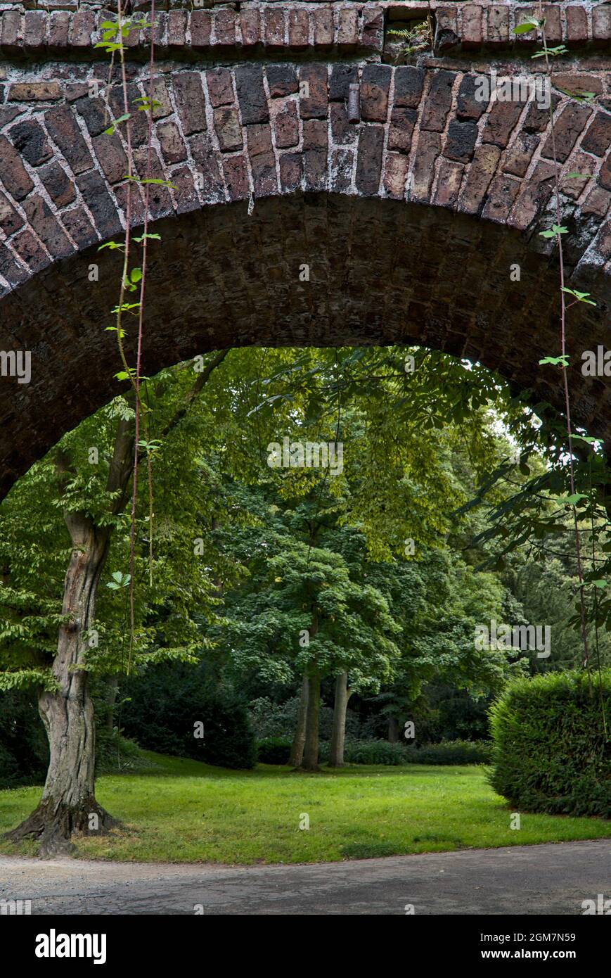 Brick gateway in a park in Cologne, Germany Stock Photo - Alamy