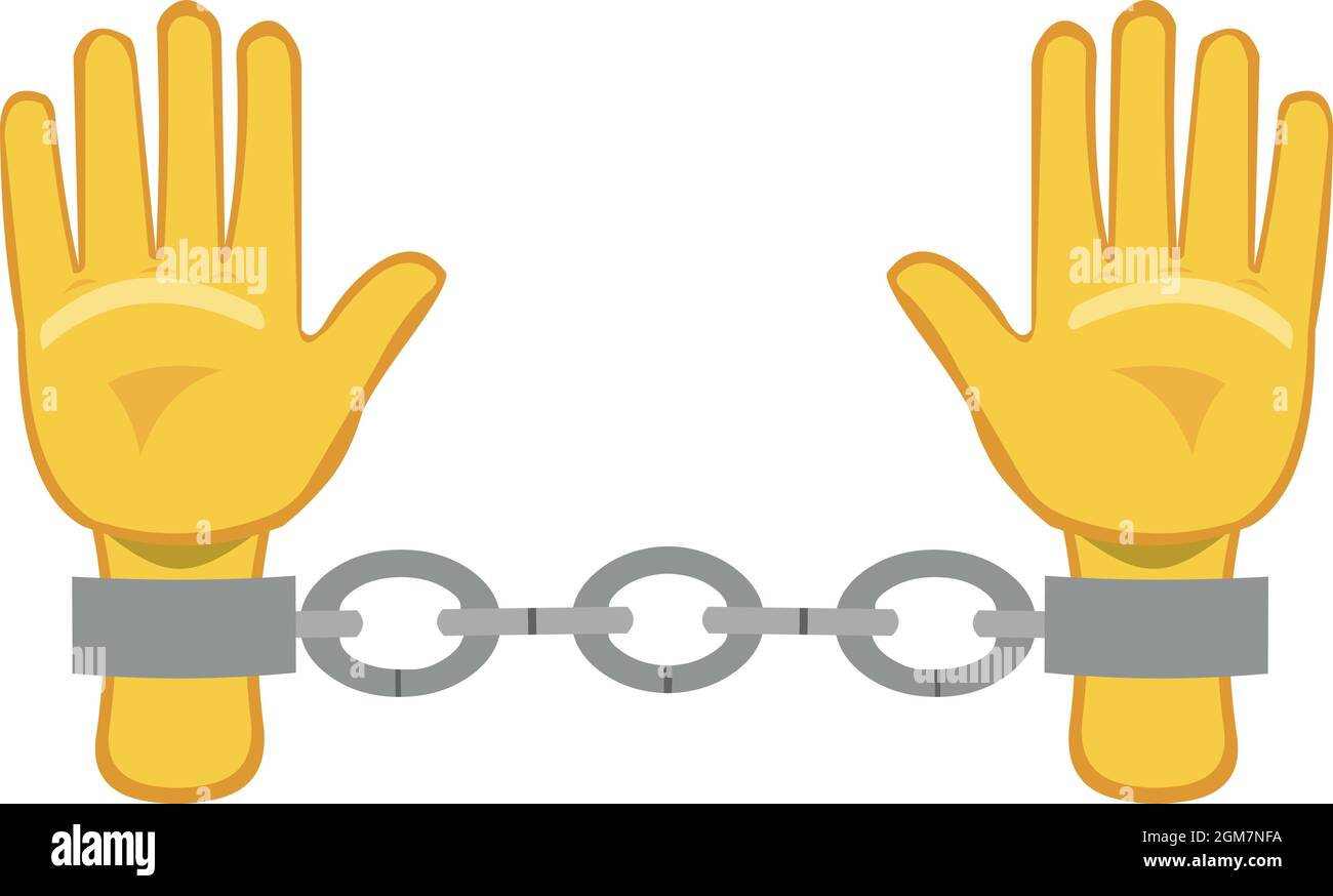 Vector illustration of chained yellow hands Stock Vector Image & Art ...