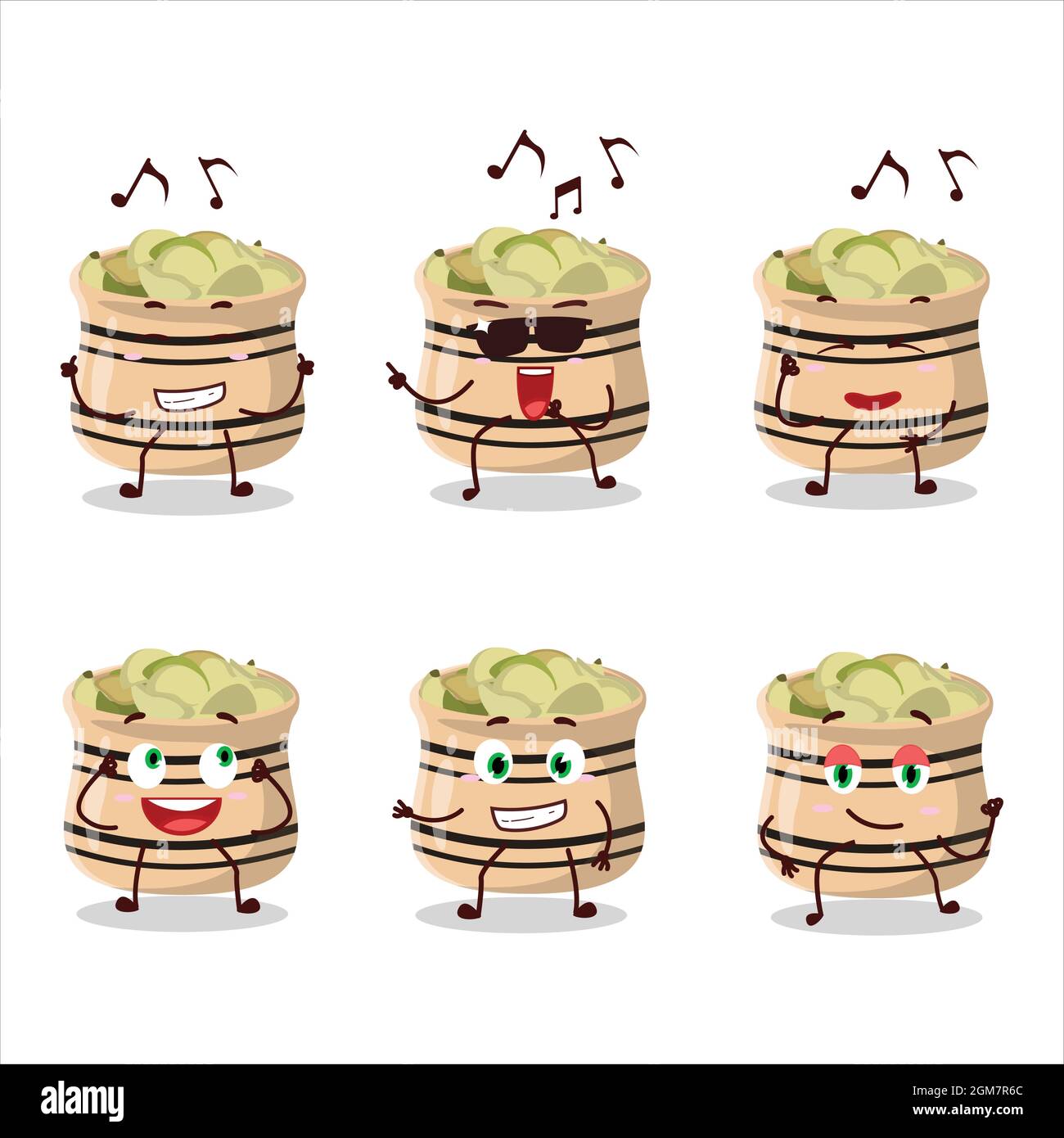 An image of green cardamon dancer cartoon character enjoying the music ...