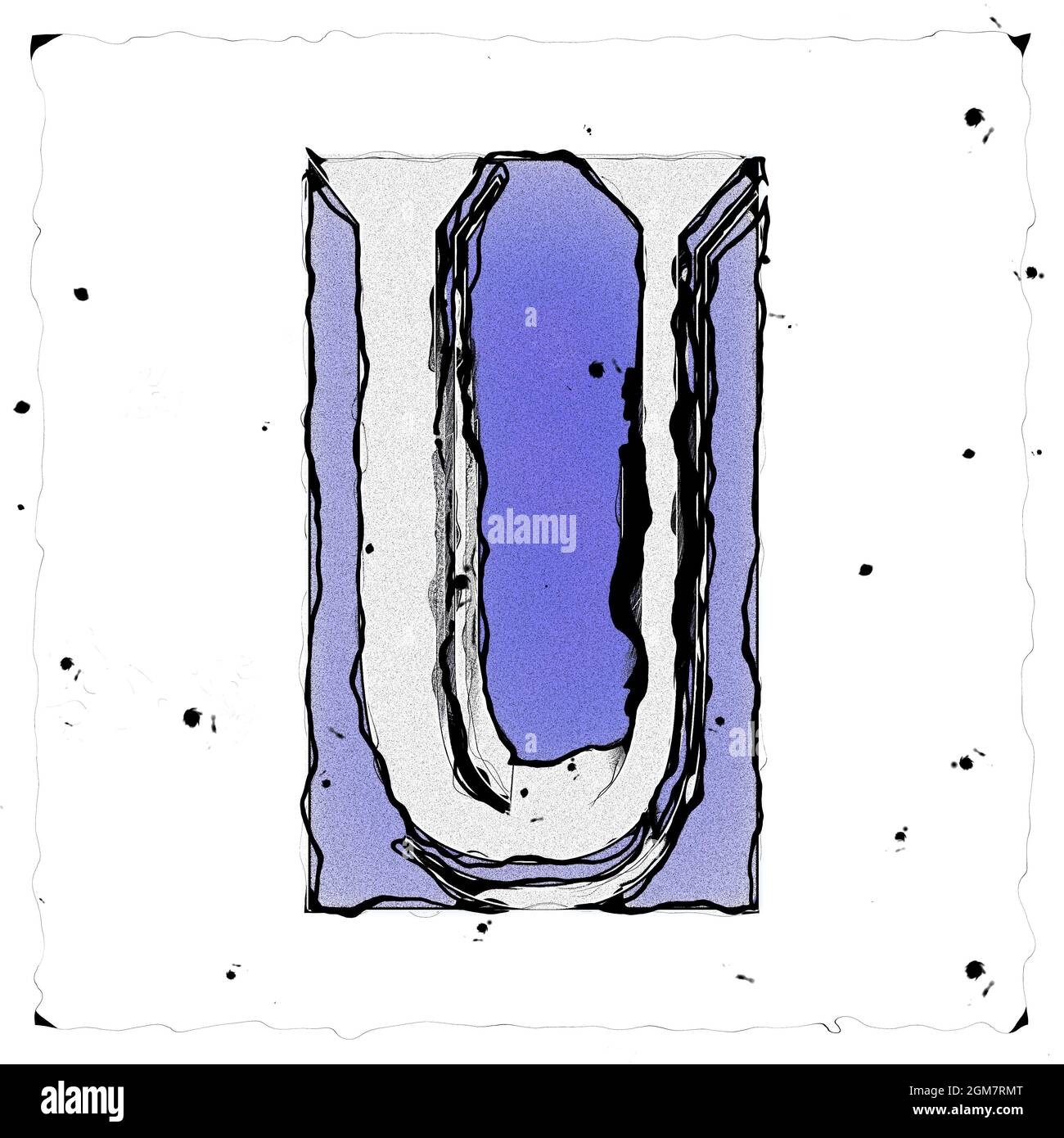 Monogram of uppercase character U , draft and draw Stock Photo - Alamy