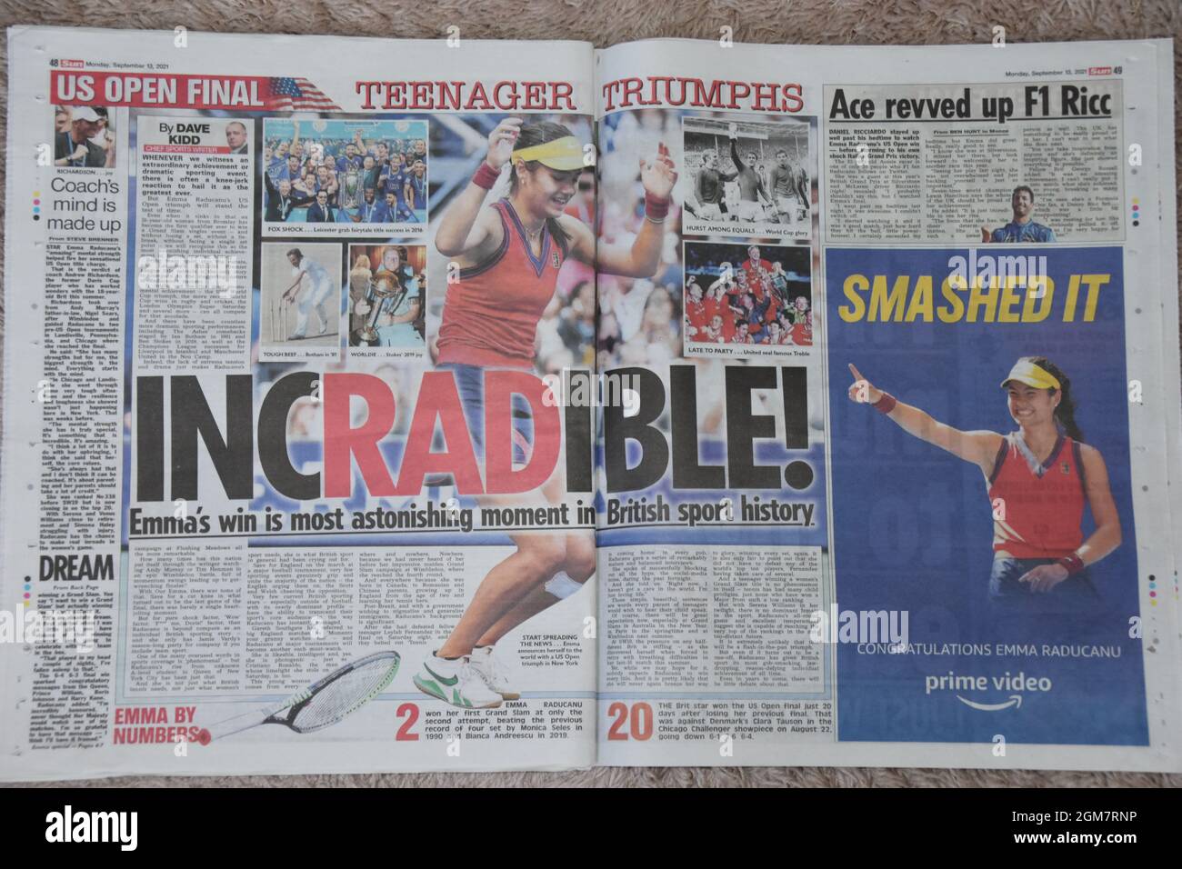A British newspaper article about the female tennis player Emma ...