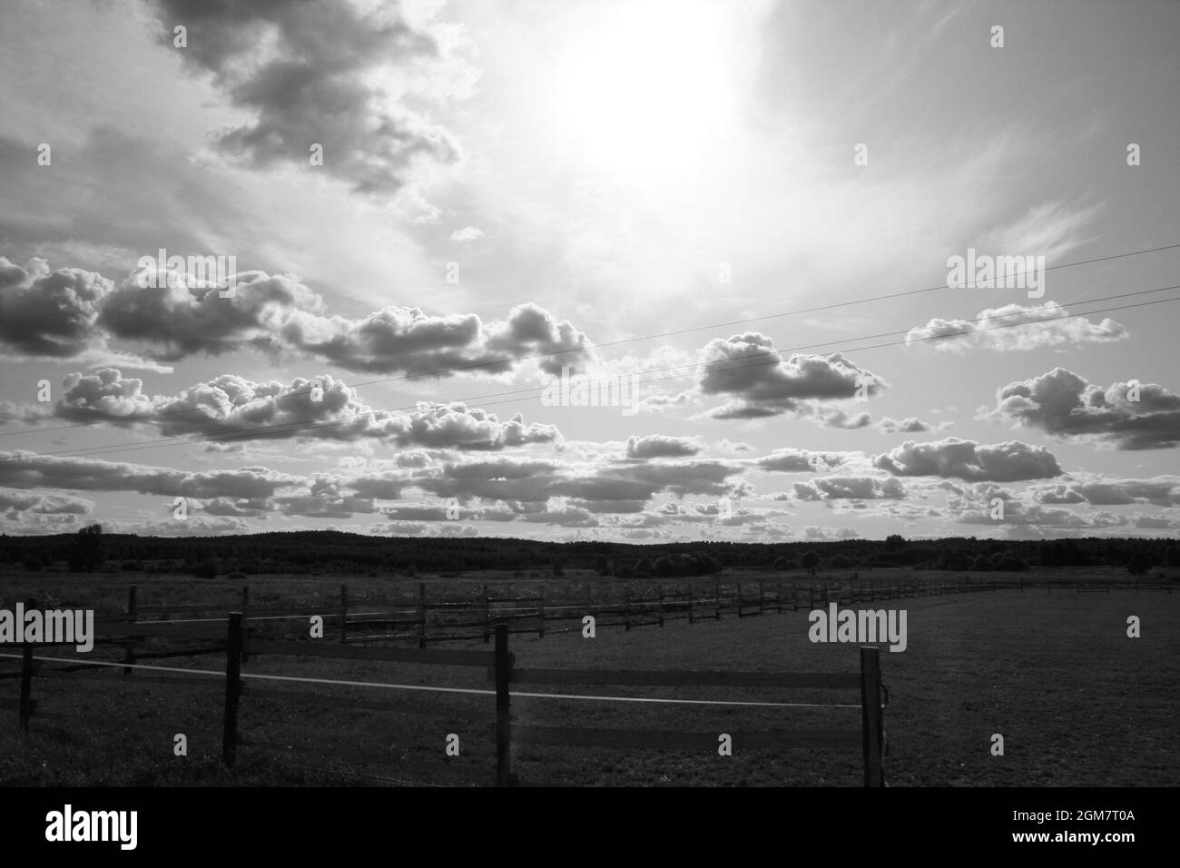 Only sky clouds Black and White Stock Photos & Images - Alamy