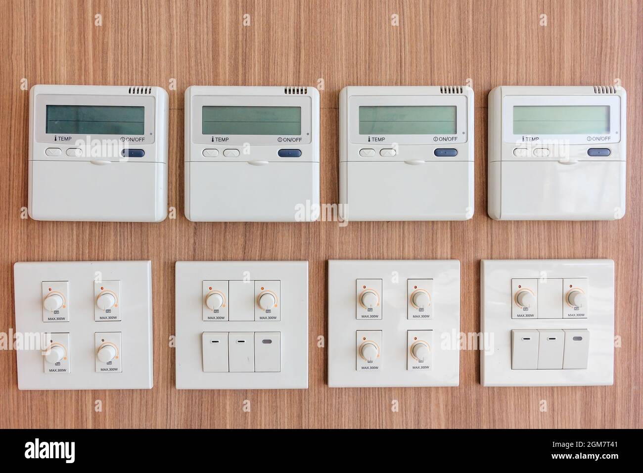 Smart home automation: wall display showing household consumptions ...