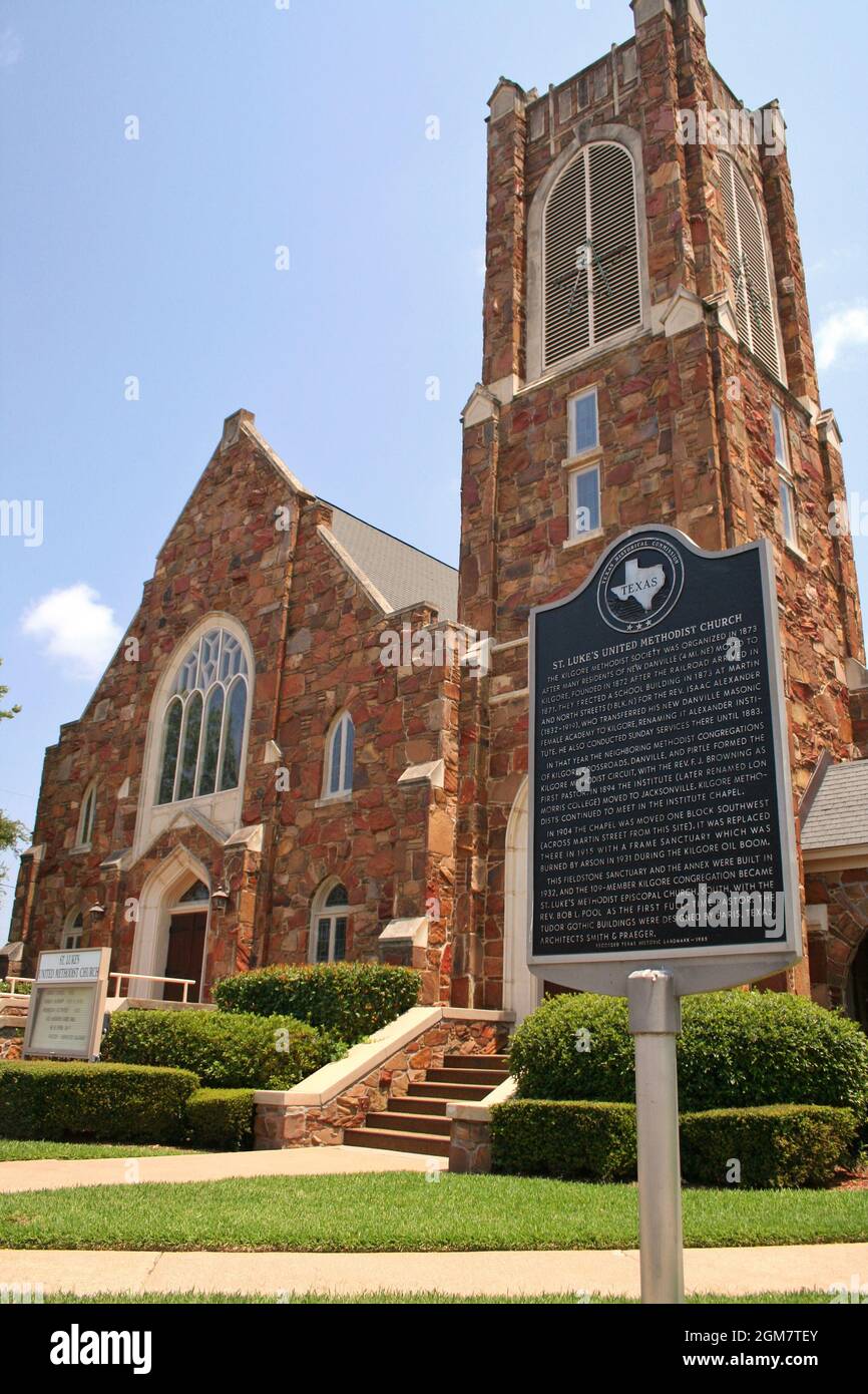 St. Lukes United Methodist Church - Kilgore, TX Stock Photo - Alamy