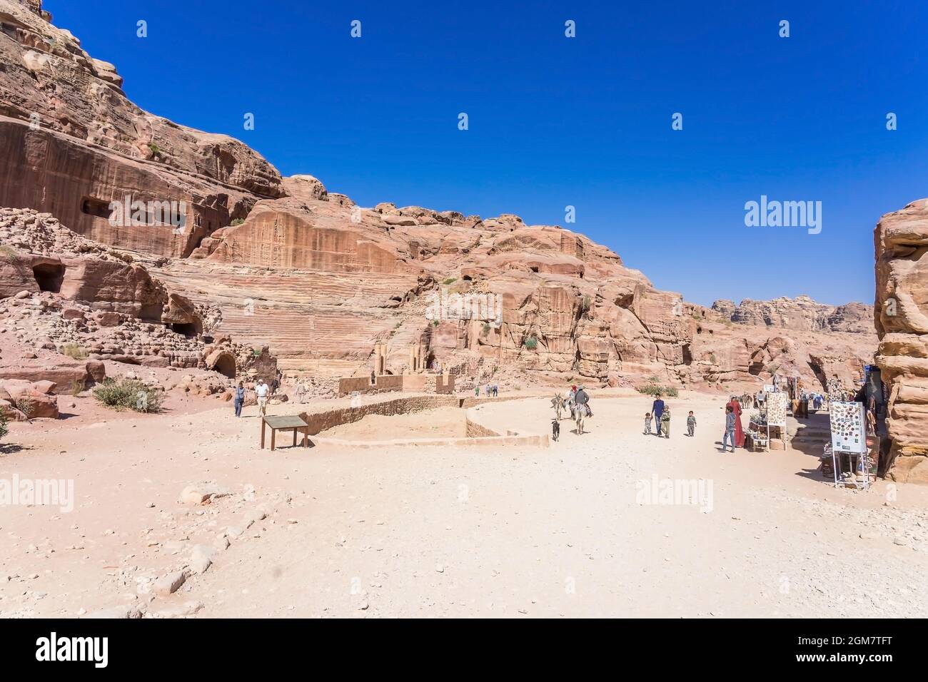PETRA, JORDAN - COCTOBER 13, 2018: Ancient theater in Petra (Rose City ...