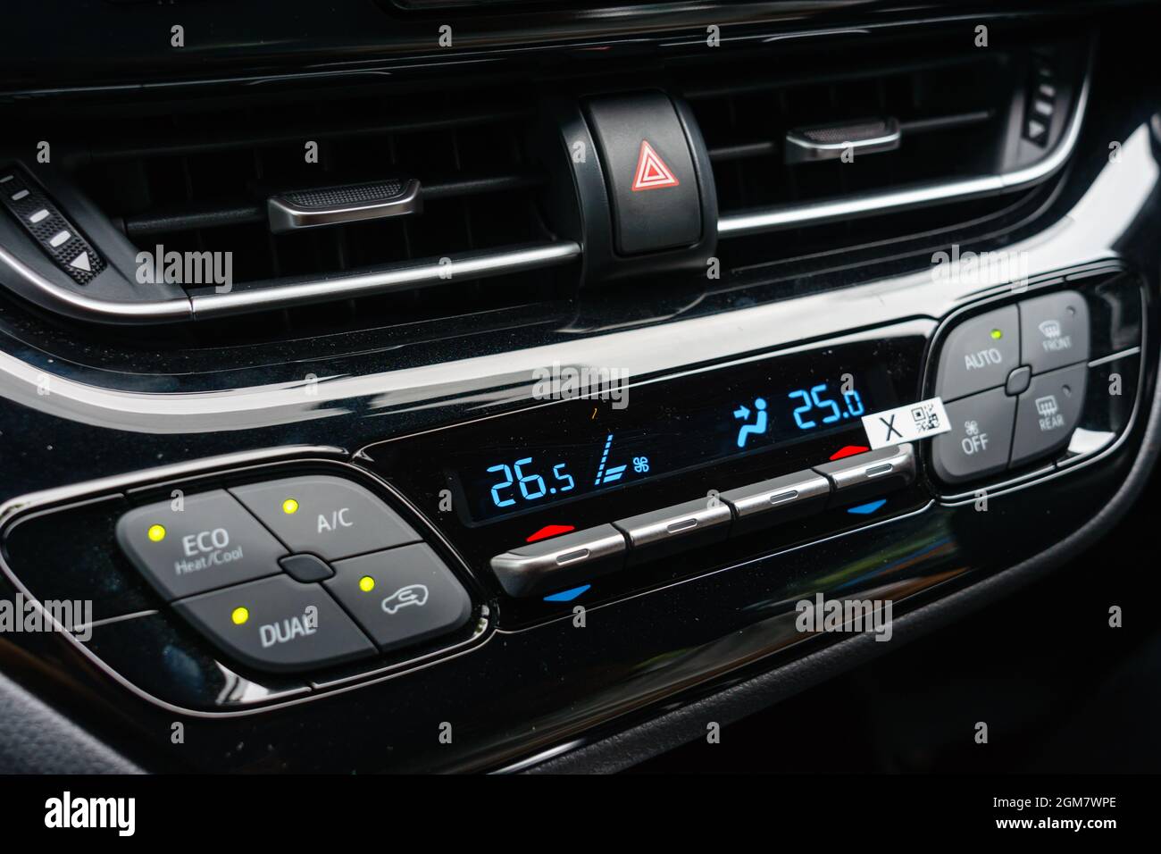 Close up car ventilation system and air conditioning - details and ...