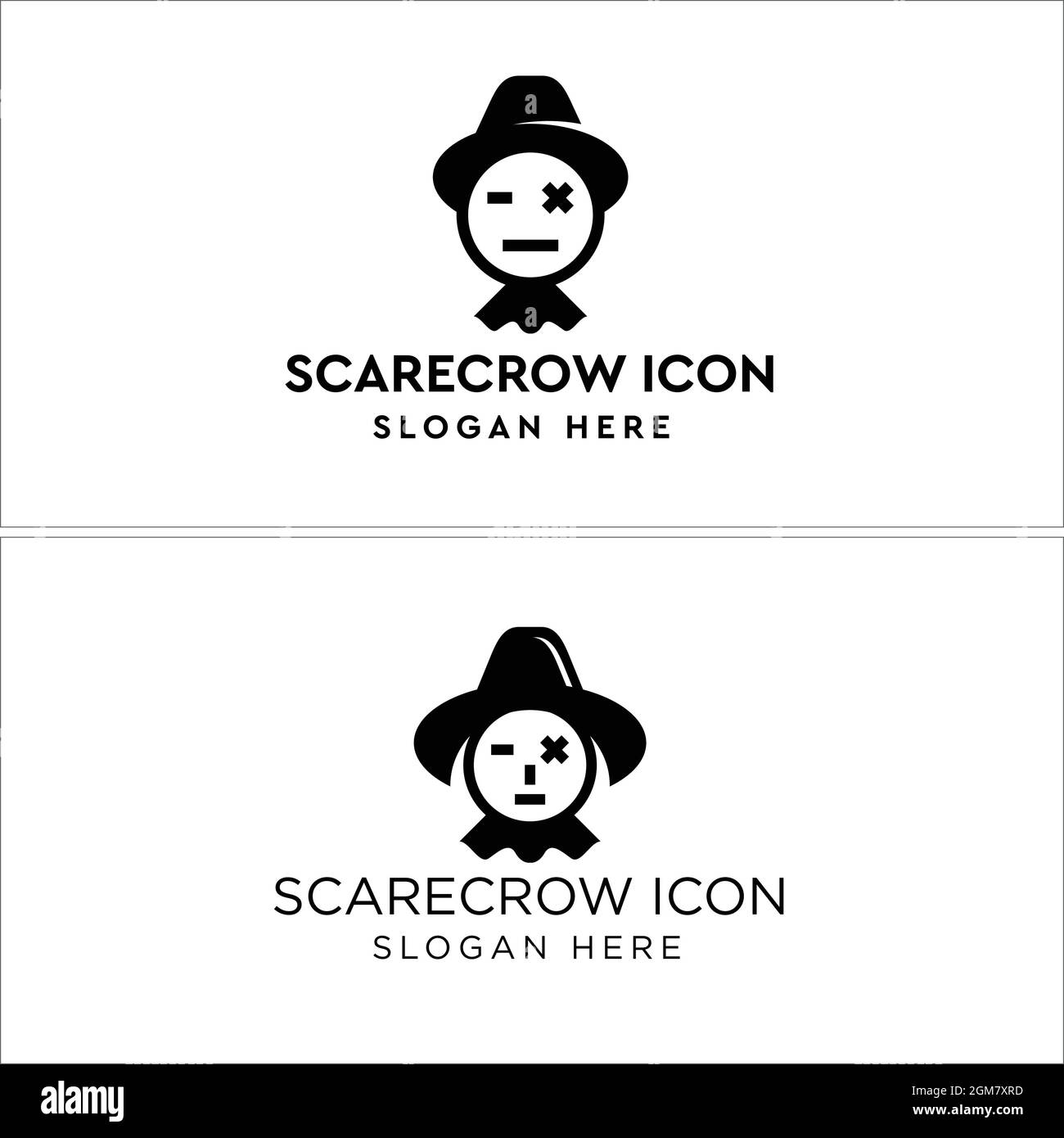 Monochrome Scarecrow Logo Design Stock Vector Image & Art - Alamy