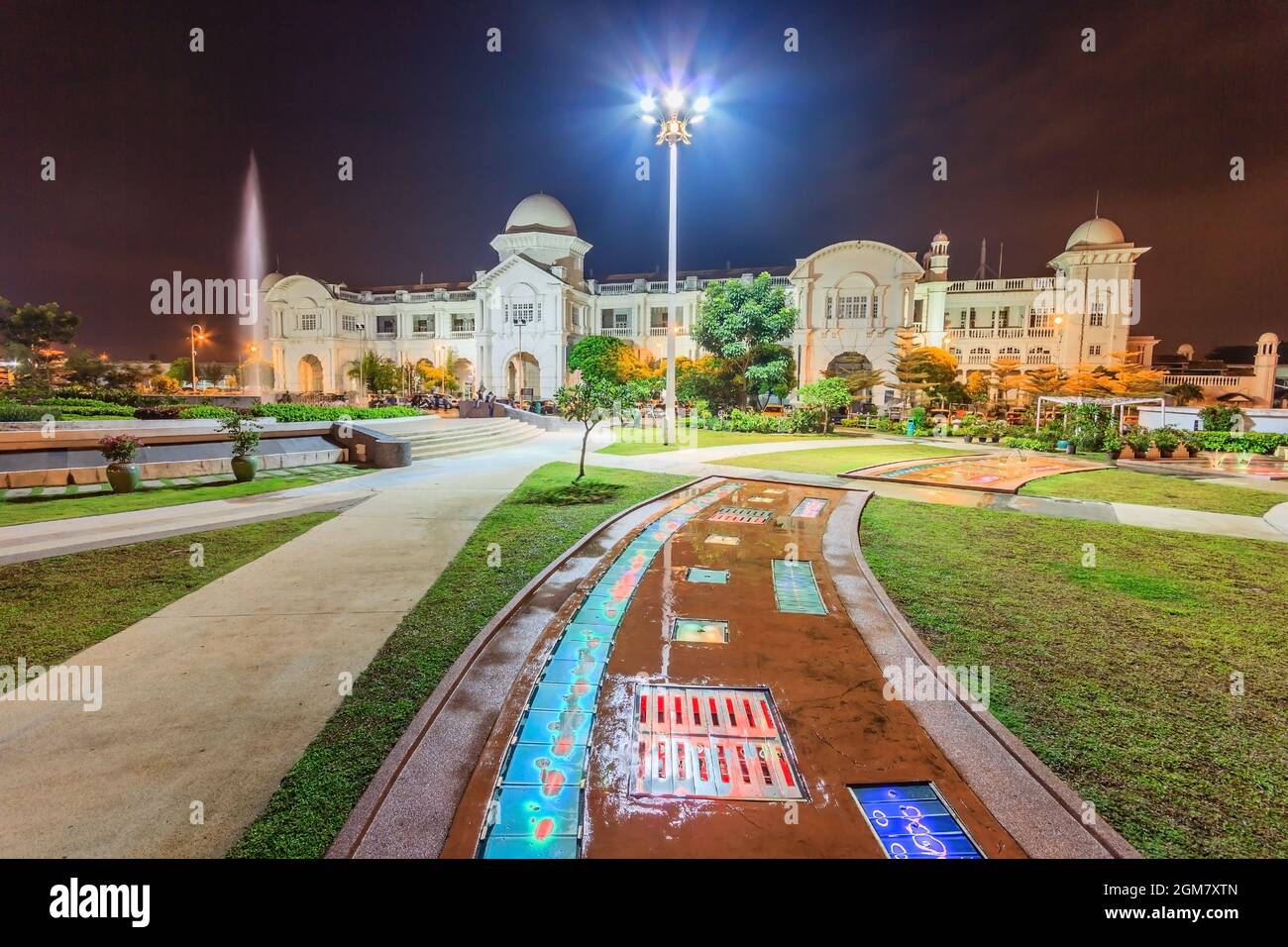 IPOH, PERAK, MALAYSIA - APRIL 15, 2017: Night view of historical ...