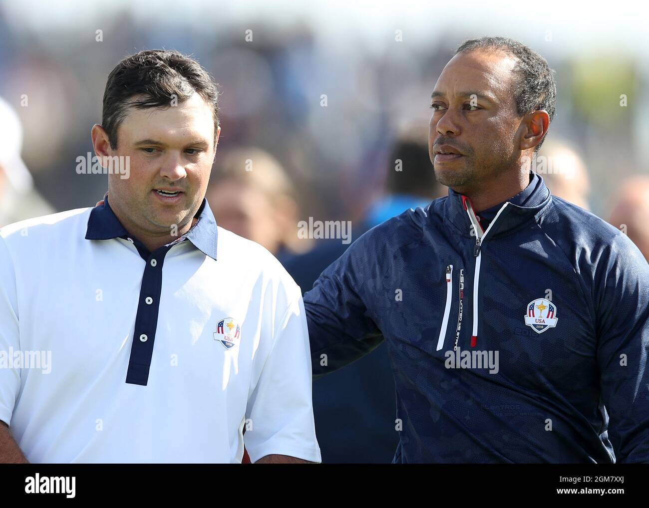 File photo dated 29-09-2018 of Team USA's Patrick Reed and Tiger Woods ...