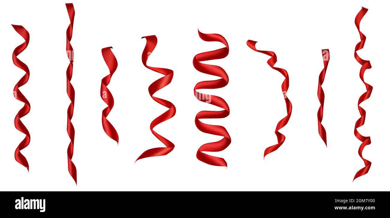 red ribbon bow celebration decoration Stock Photo - Alamy