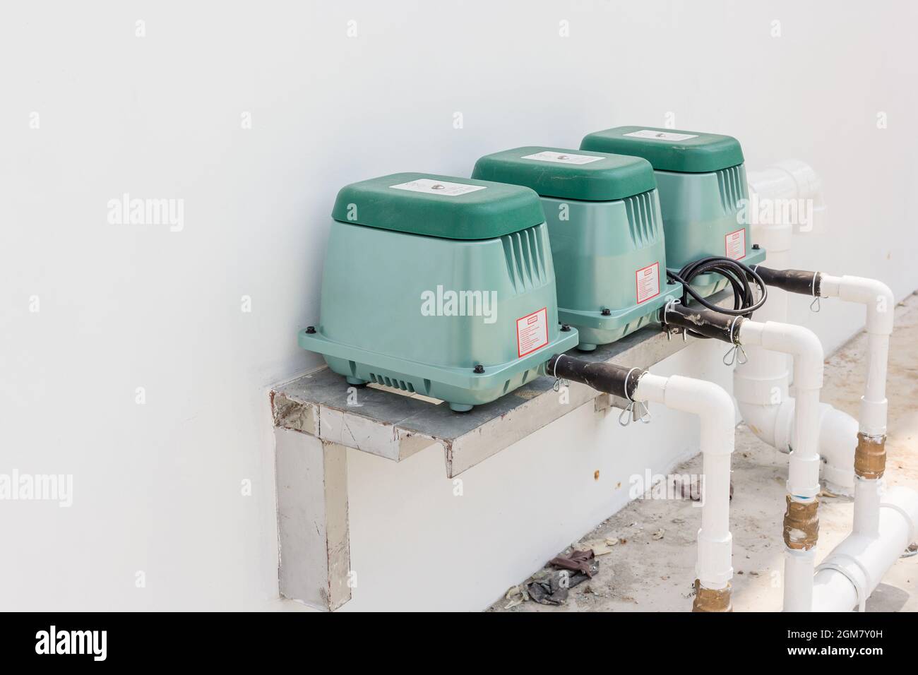 Linear septic air pump aerator for toilet room in a new factory ...