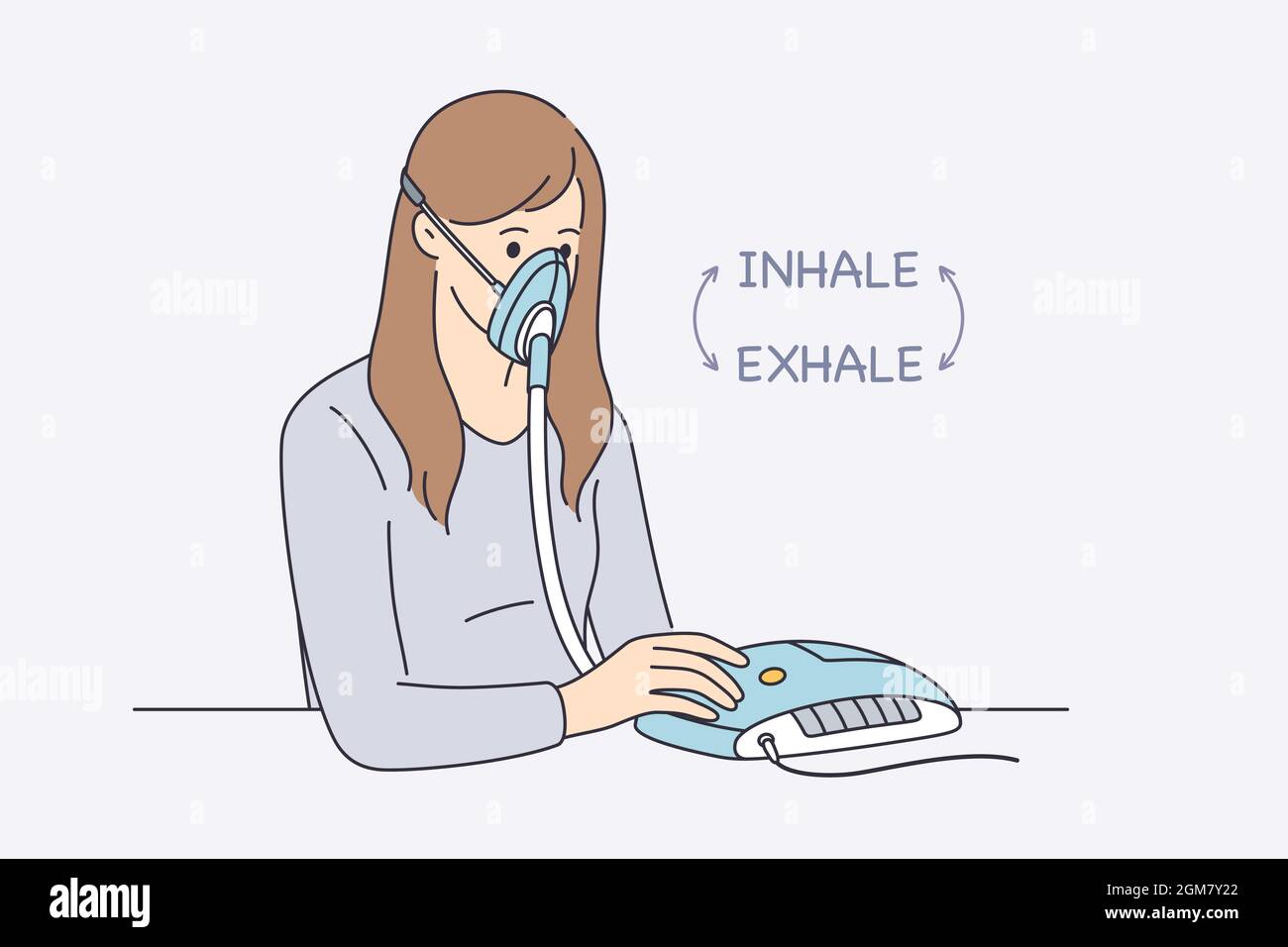 Inhale Exhale Breathing Cartoon