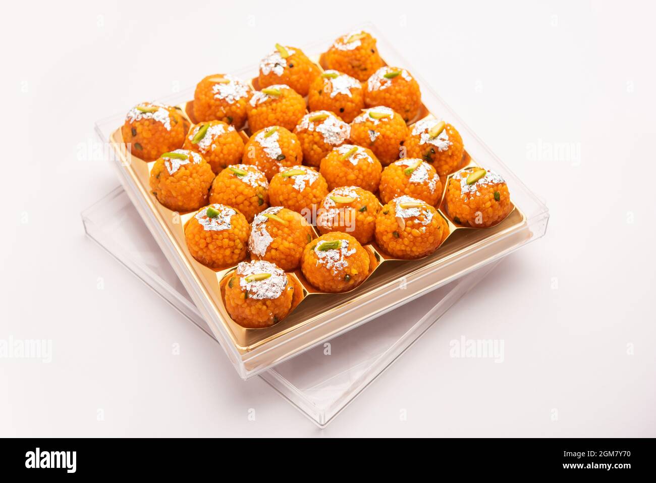 indian sweet motichoor laddoo or Bundi laddu made of gram flour very ...