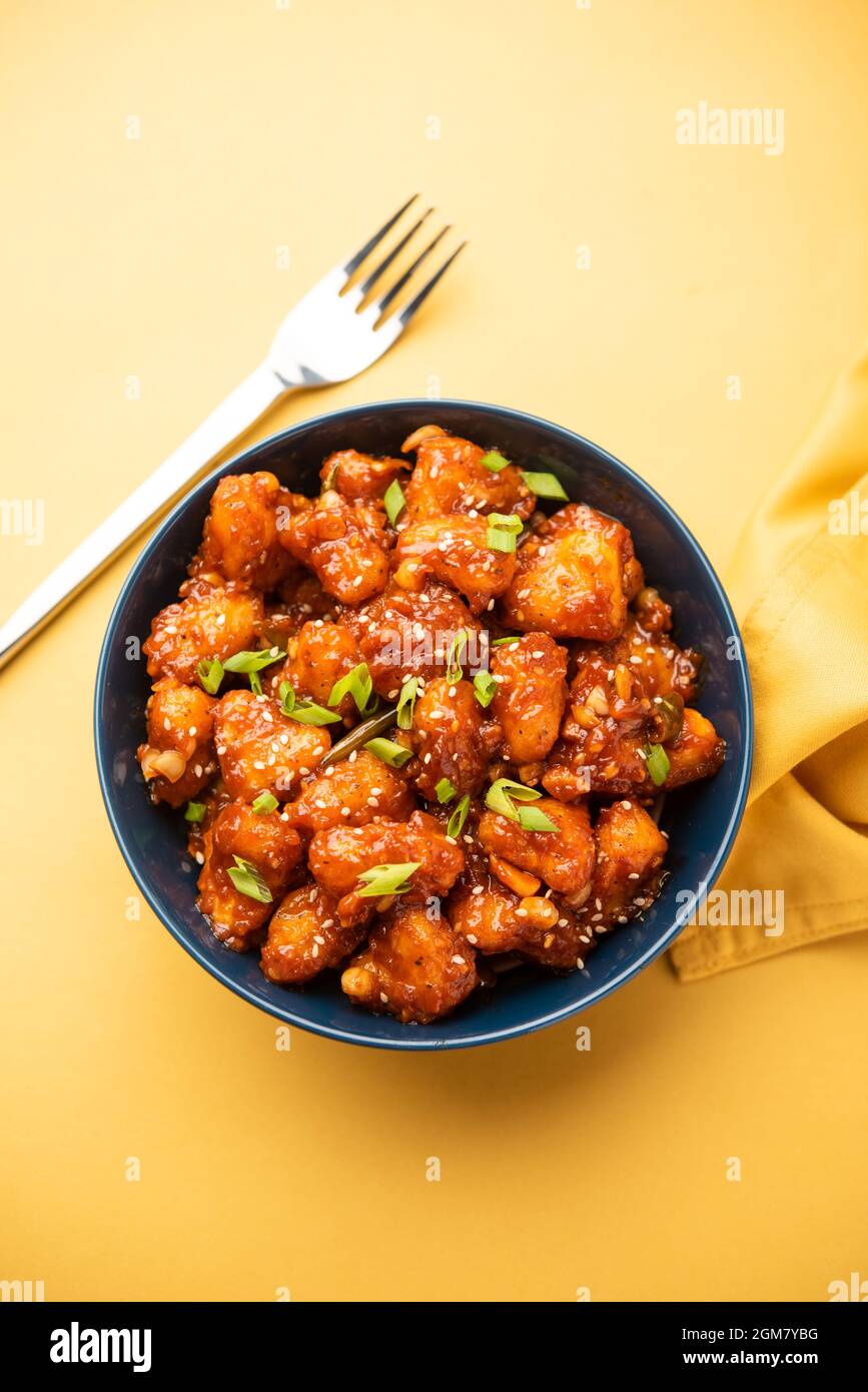 Chilli water chestnut, crispy Indo chinese starter or snacks made using ...