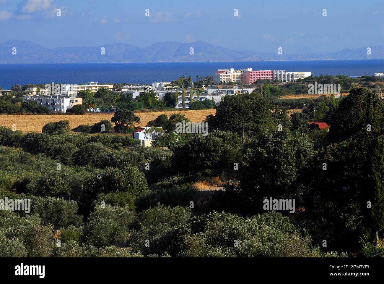 Greece Rhodes island Paradeisi and Theologos villages Stock Photo - Alamy