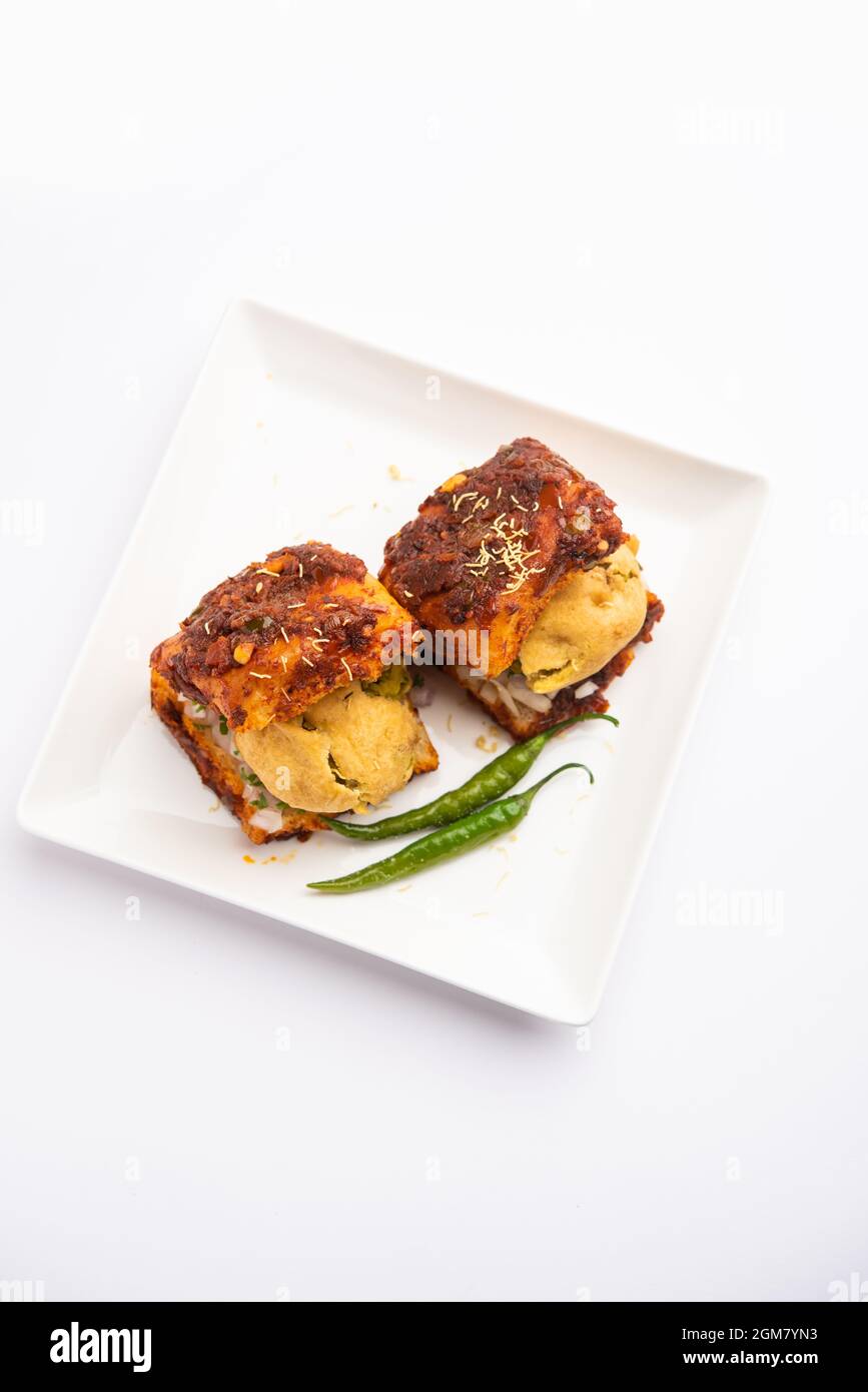 Masala Vada Pav or Wada Pao is an Indian snack Stock Photo - Alamy