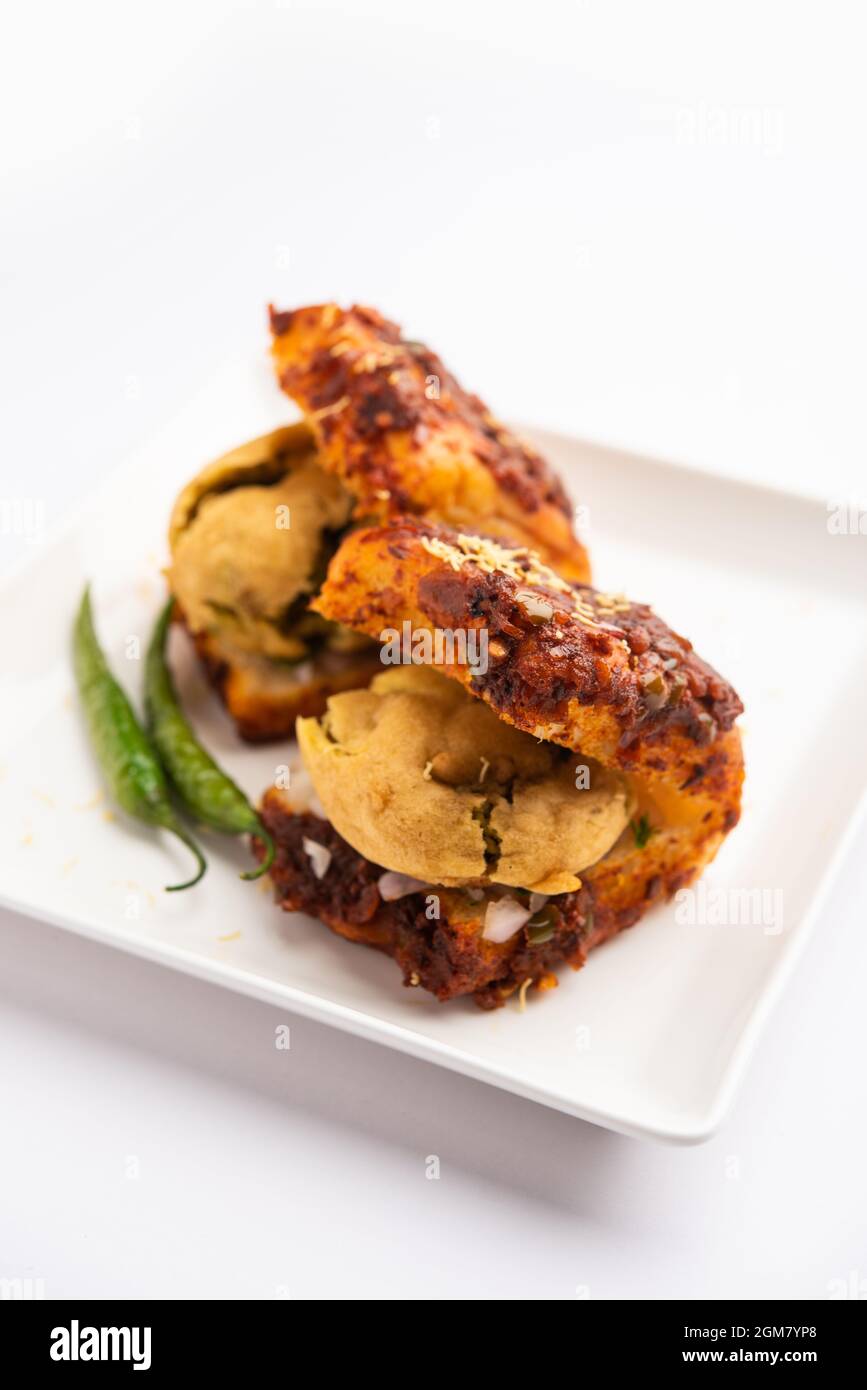 Masala Vada Pav or Wada Pao is an Indian snack Stock Photo - Alamy