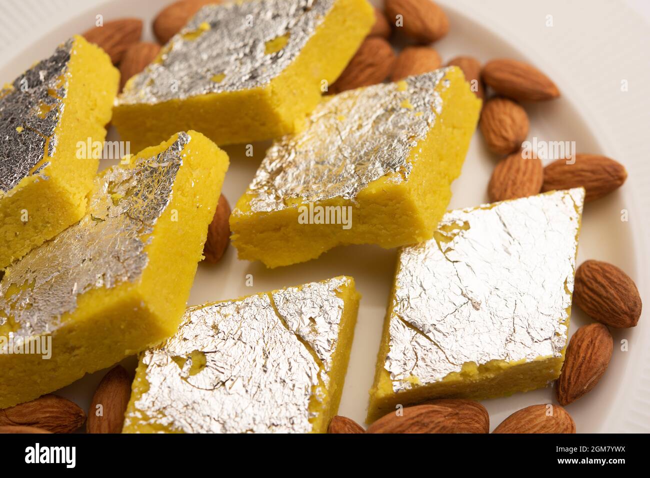 Indian Sweet Food Badam Katli or Barfi Also Known As Almond Sweet burfi ...