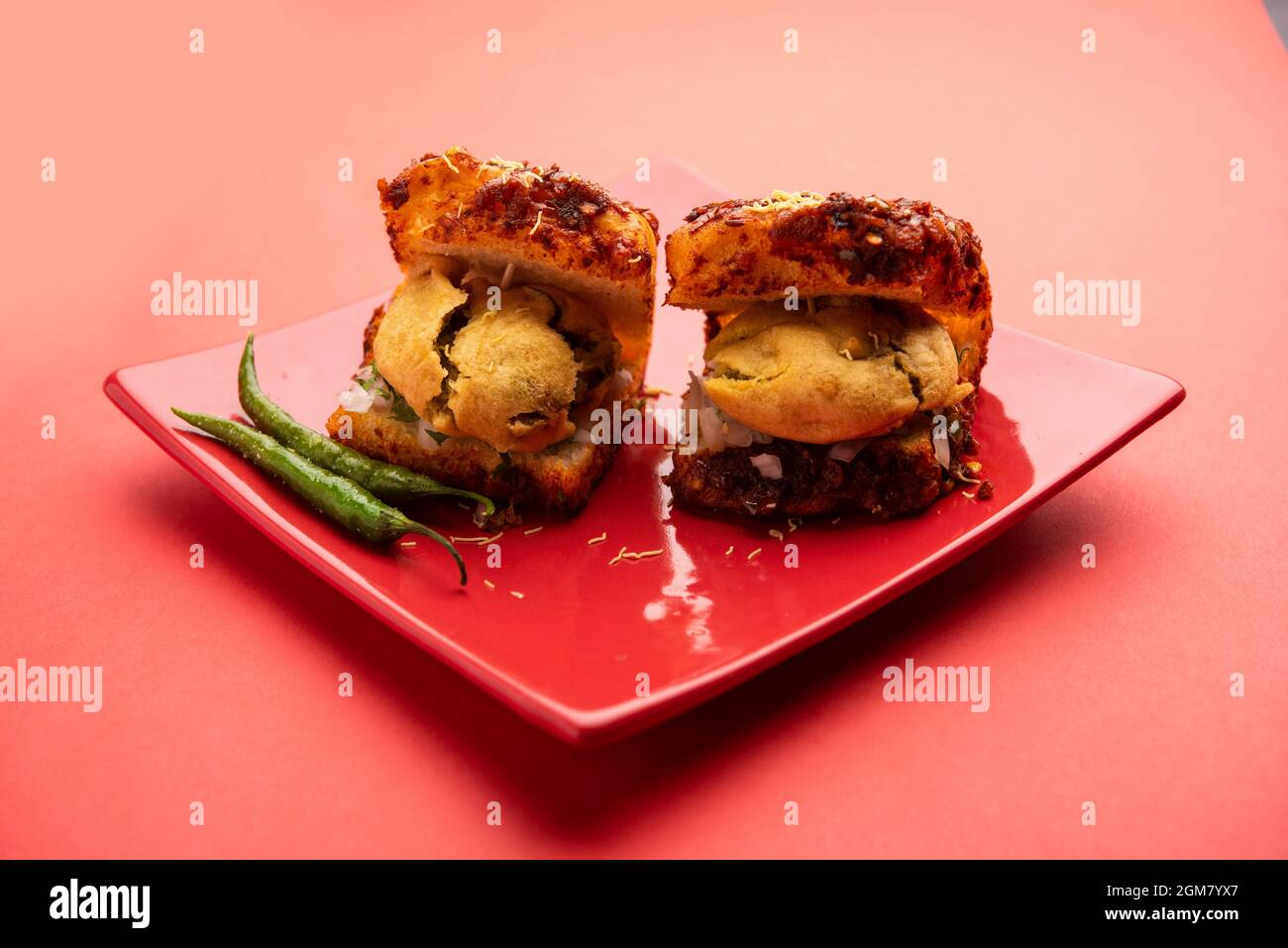 Masala Vada Pav or Wada Pao is an Indian snack Stock Photo - Alamy