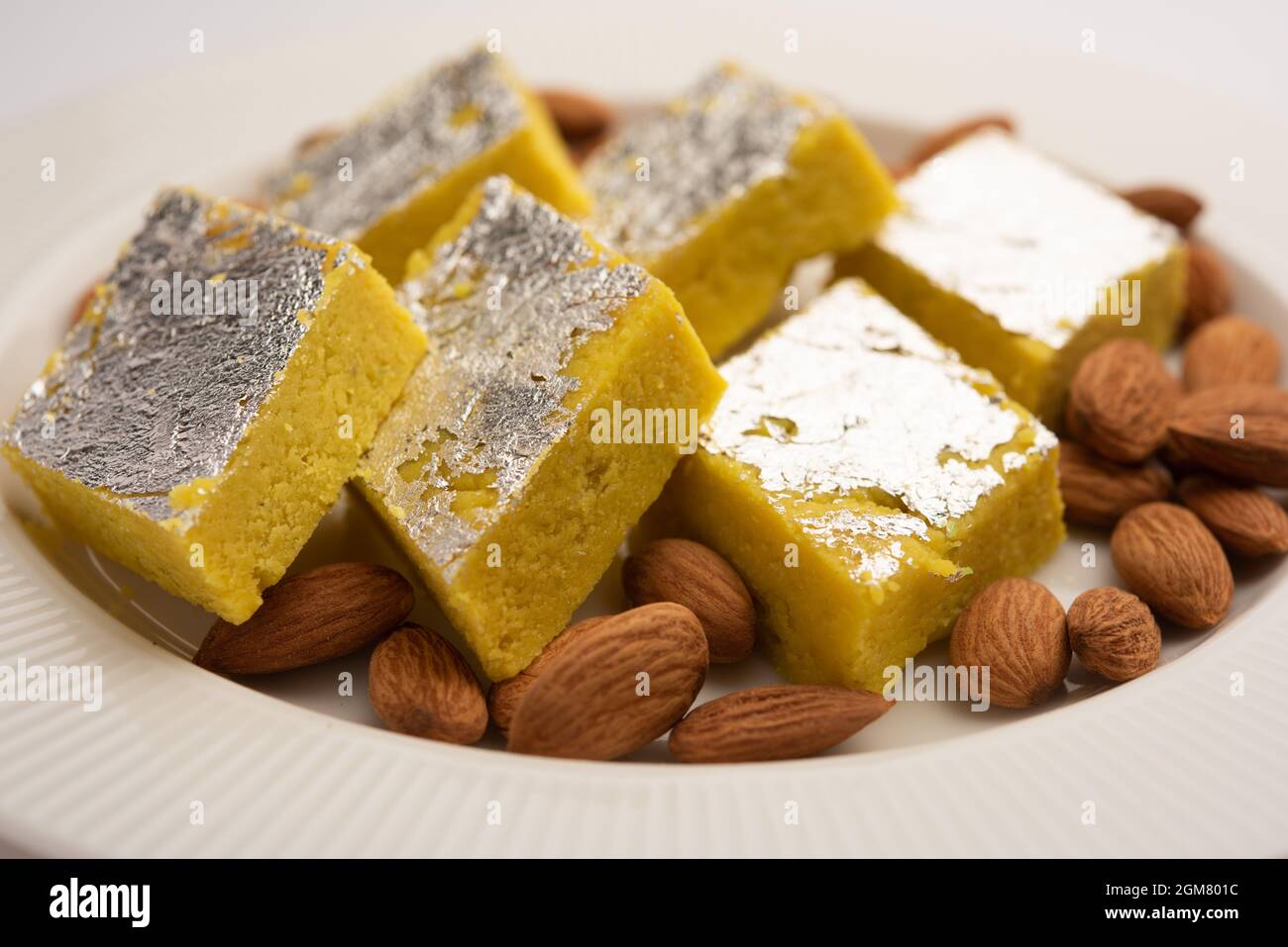 Indian Sweet Food Badam Katli or Barfi Also Known As Almond Sweet burfi ...