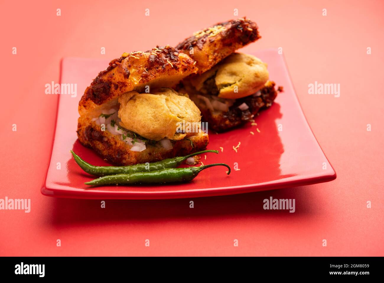 Masala Vada Pav or Wada Pao is an Indian snack Stock Photo - Alamy