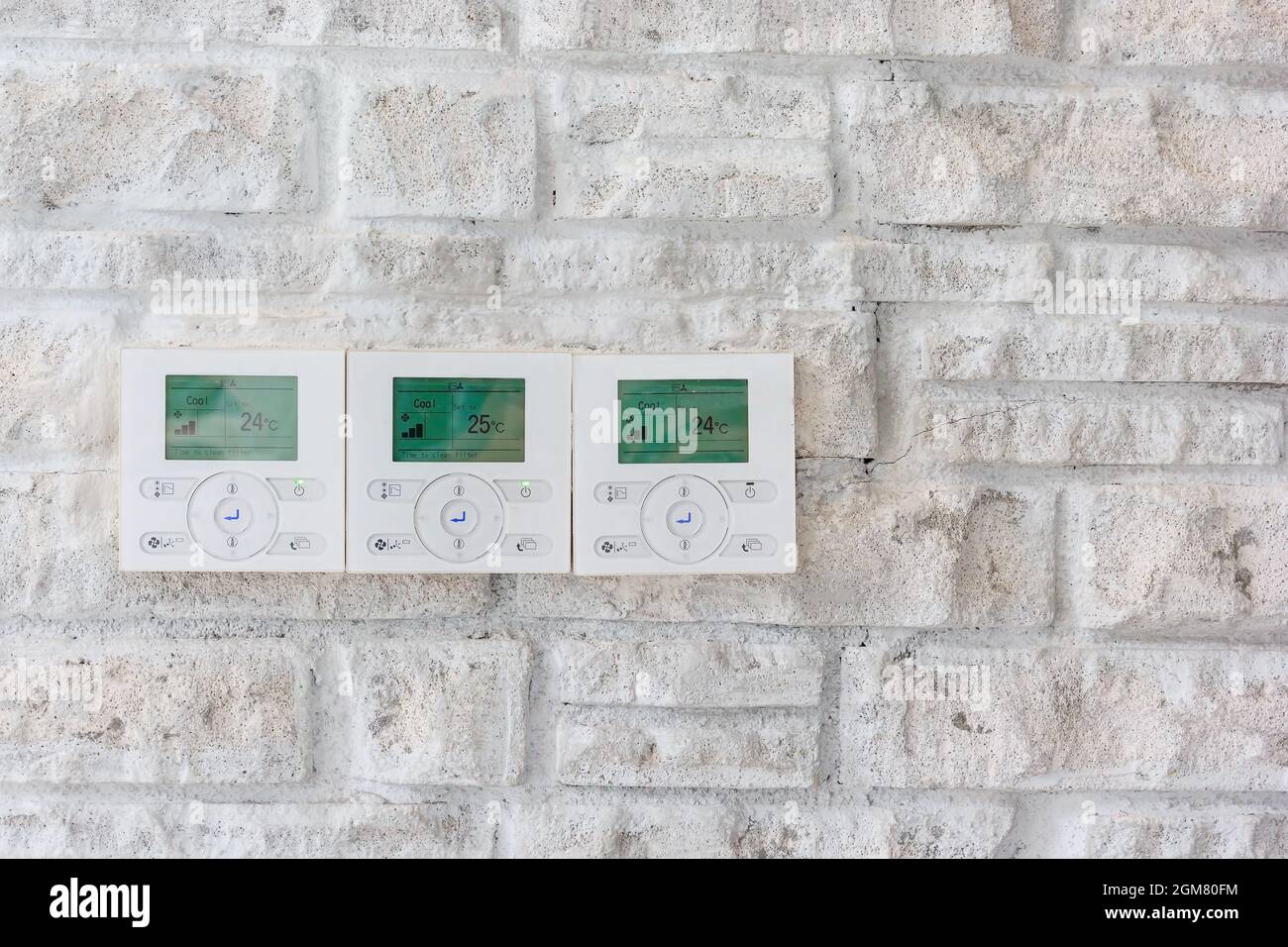 Smart home automation: wall display showing household consumptions ...