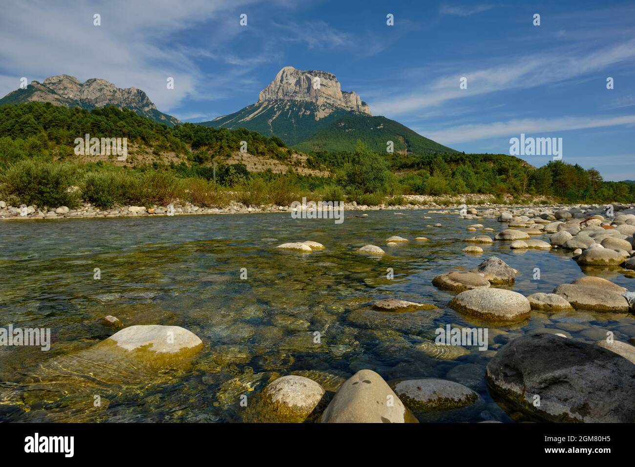 view of the beautiful mountain fast river Stock Photo - Alamy
