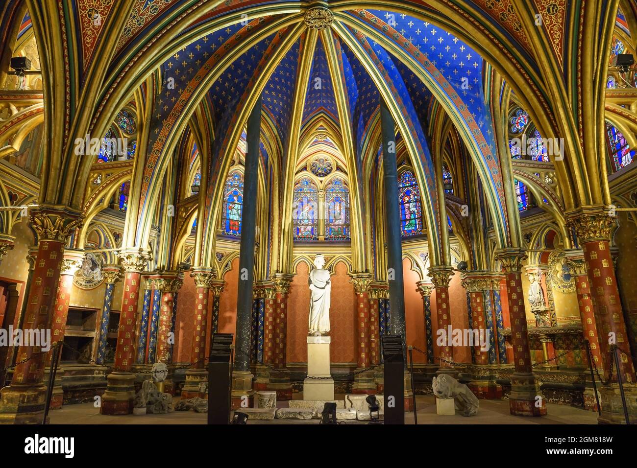 PARIS, FRANCE - APRIL 08, 2018: The Sainte Chapelle (Holy Chapel) in ...