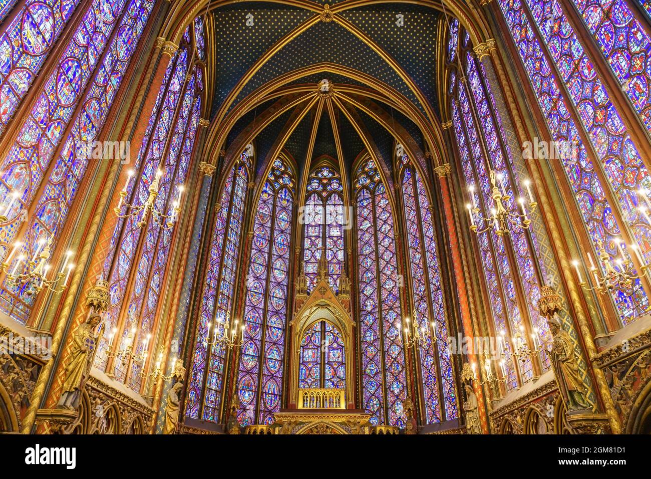 PARIS, FRANCE - APRIL 08, 2018: The Sainte Chapelle (Holy Chapel) in ...