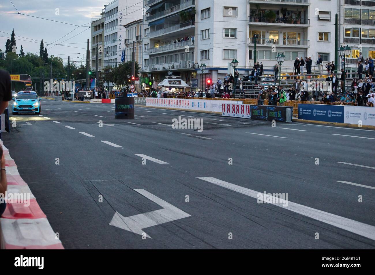 ATHENS, GREECE - Sep 09, 2021: Racing cars, Rally Acropolis 2021, first ...