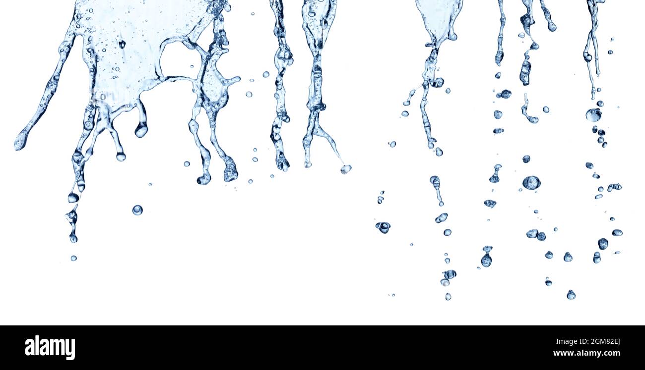 water splash drop blue liquid bubble Stock Photo - Alamy