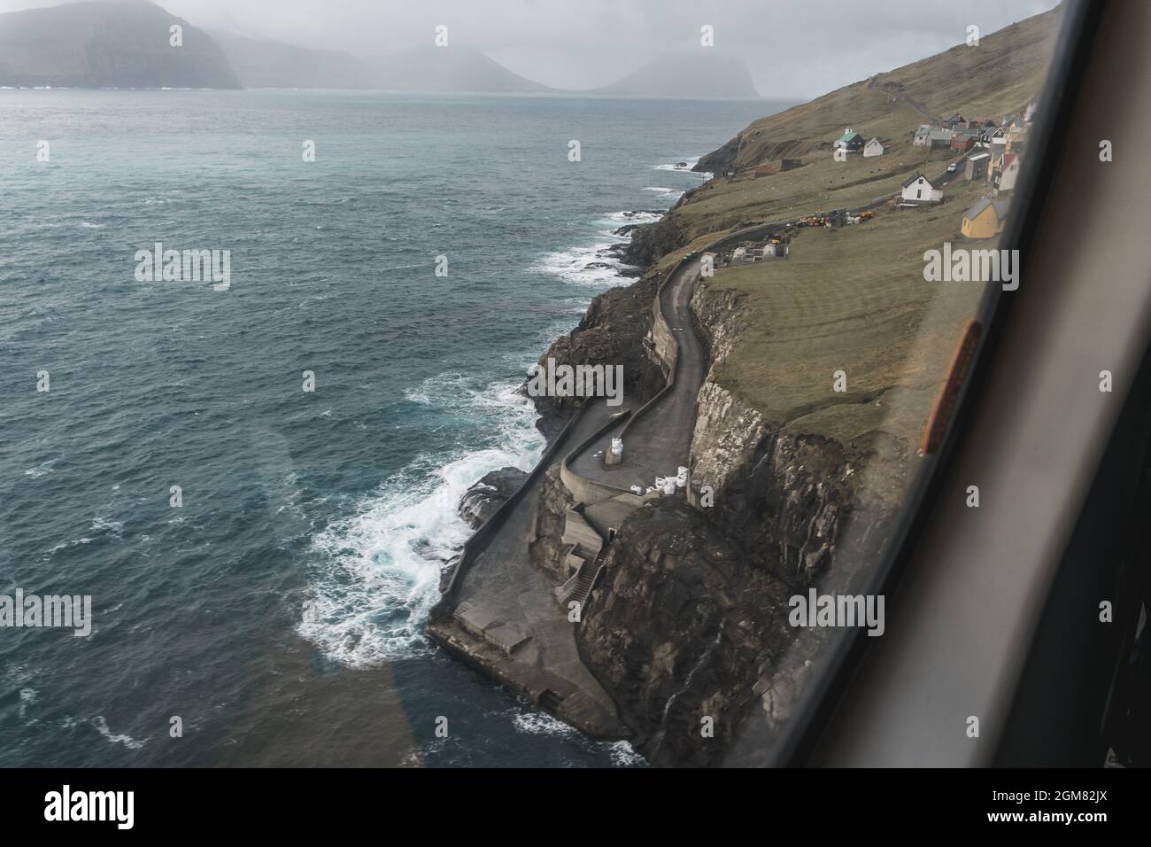 Cliffs of Faroe Islands. Cliffs and Atlantic ocean from above. Faroe ...