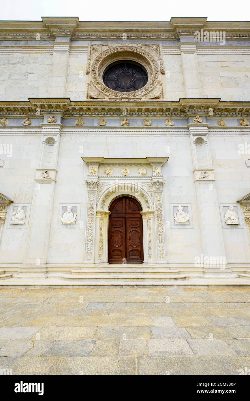 Renaissance facade of Cathedral of San Lorenzo in Lugano, Canton of ...