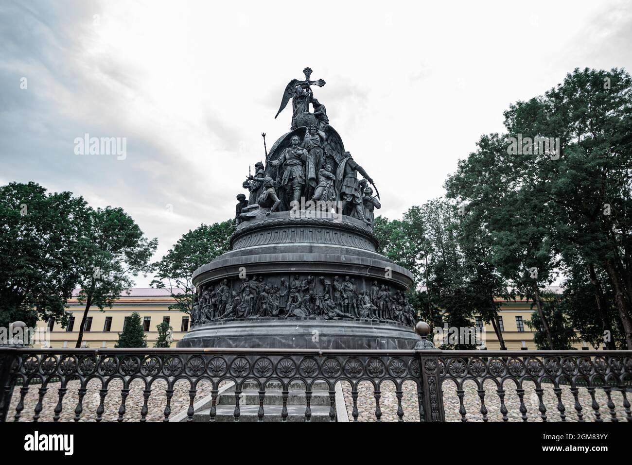 The Millennium of Russia monument in the Novgorod Kremlin Stock Photo - Alamy