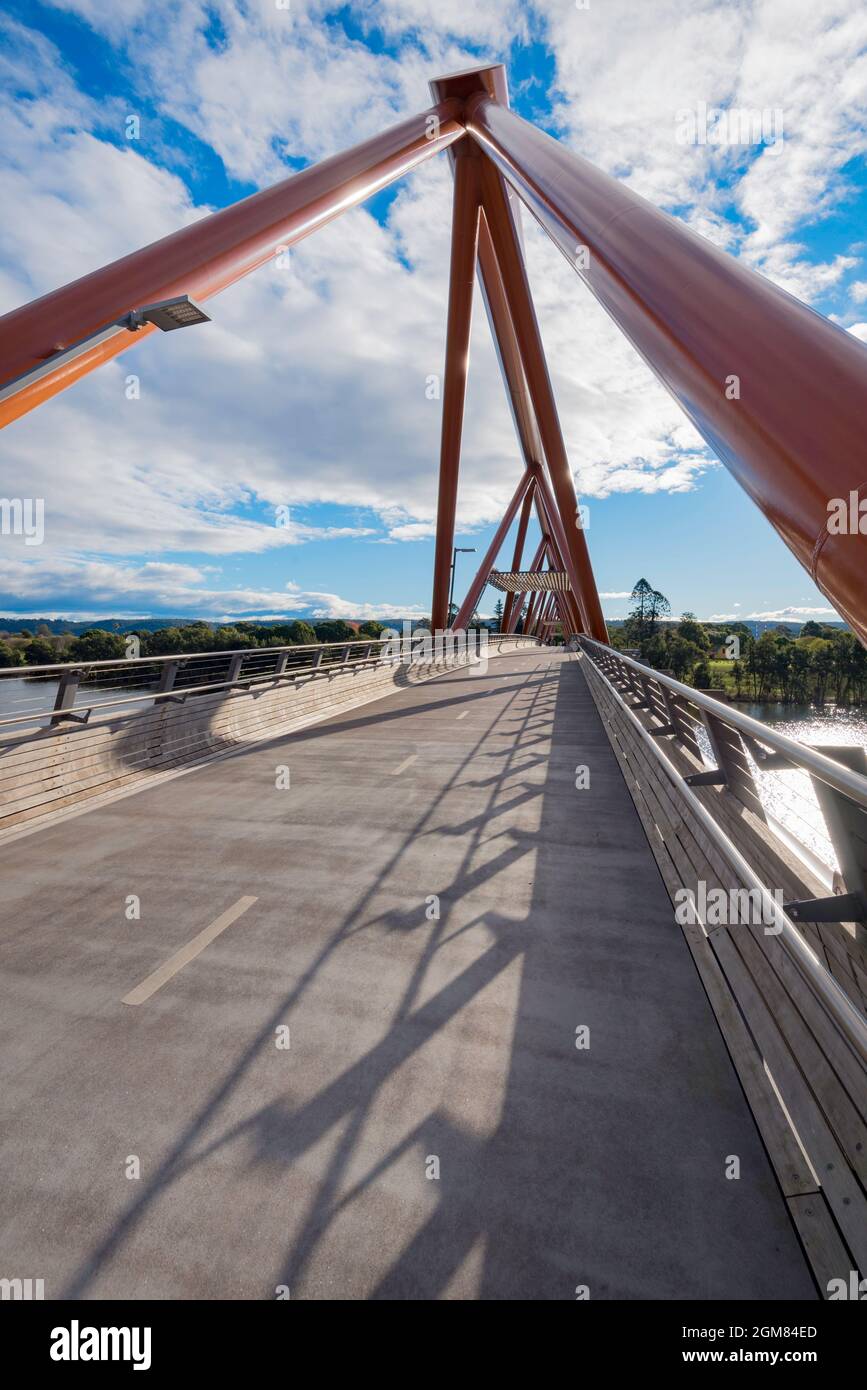 Triangular steel warren truss bridge hi-res stock photography and ...
