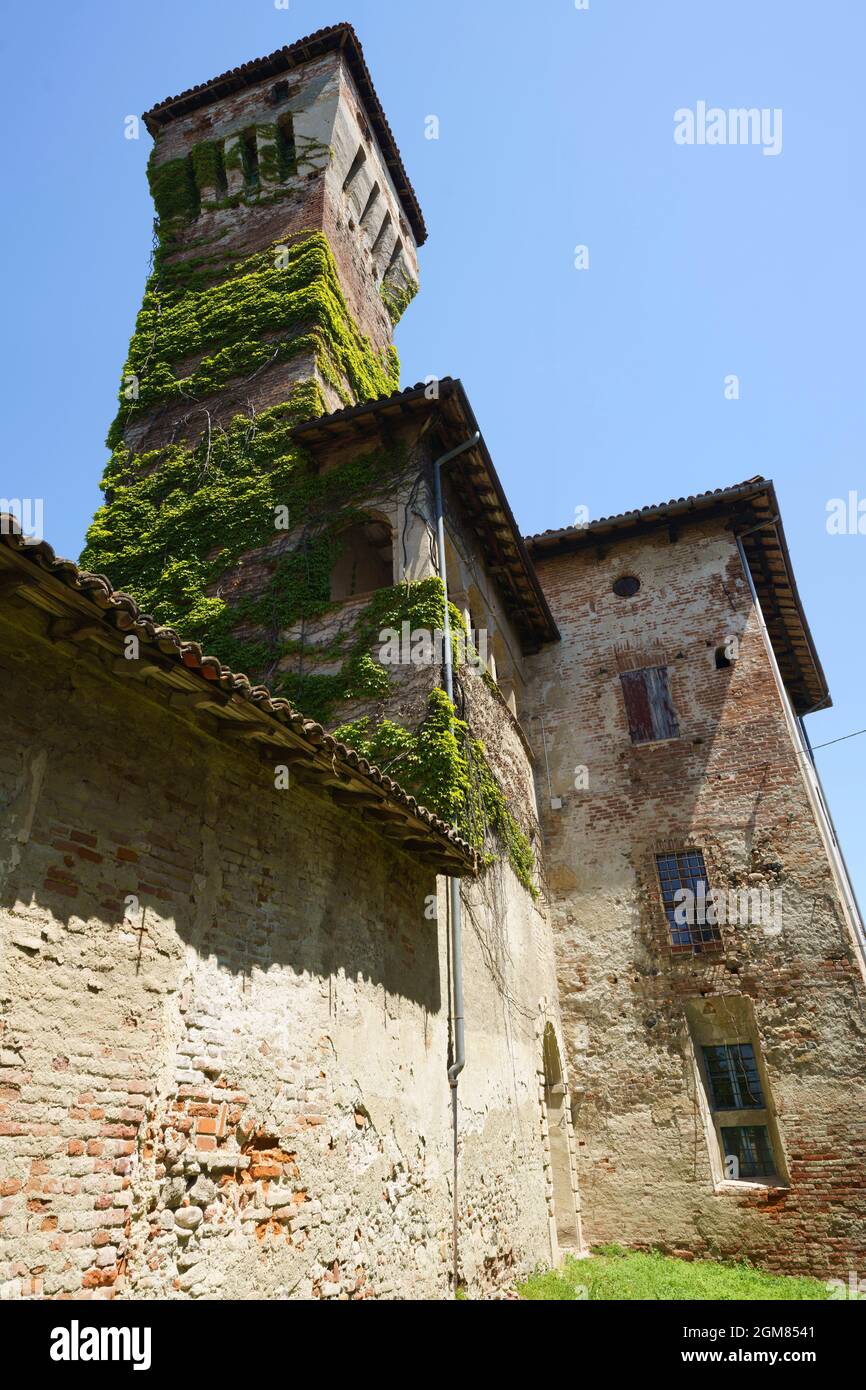 Exterior of the medieval castle in Castelnuovo Bormida, Alessandria ...